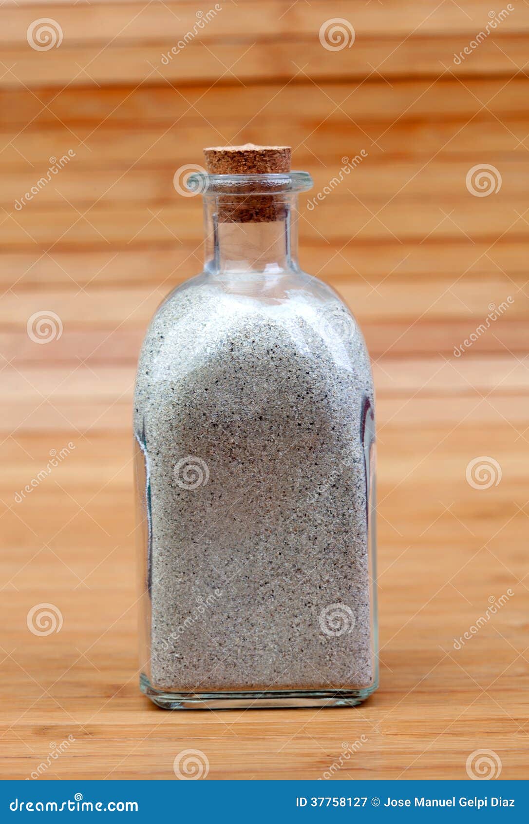 Glass Bottle Filled with Sand Stock Image - Image of container, inside ...