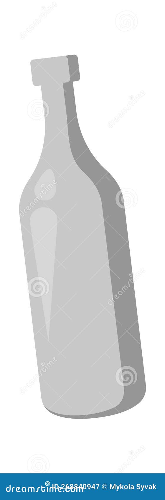 Glass Bottle Flat Icon Trash Sorting and Utilization Stock Vector ...