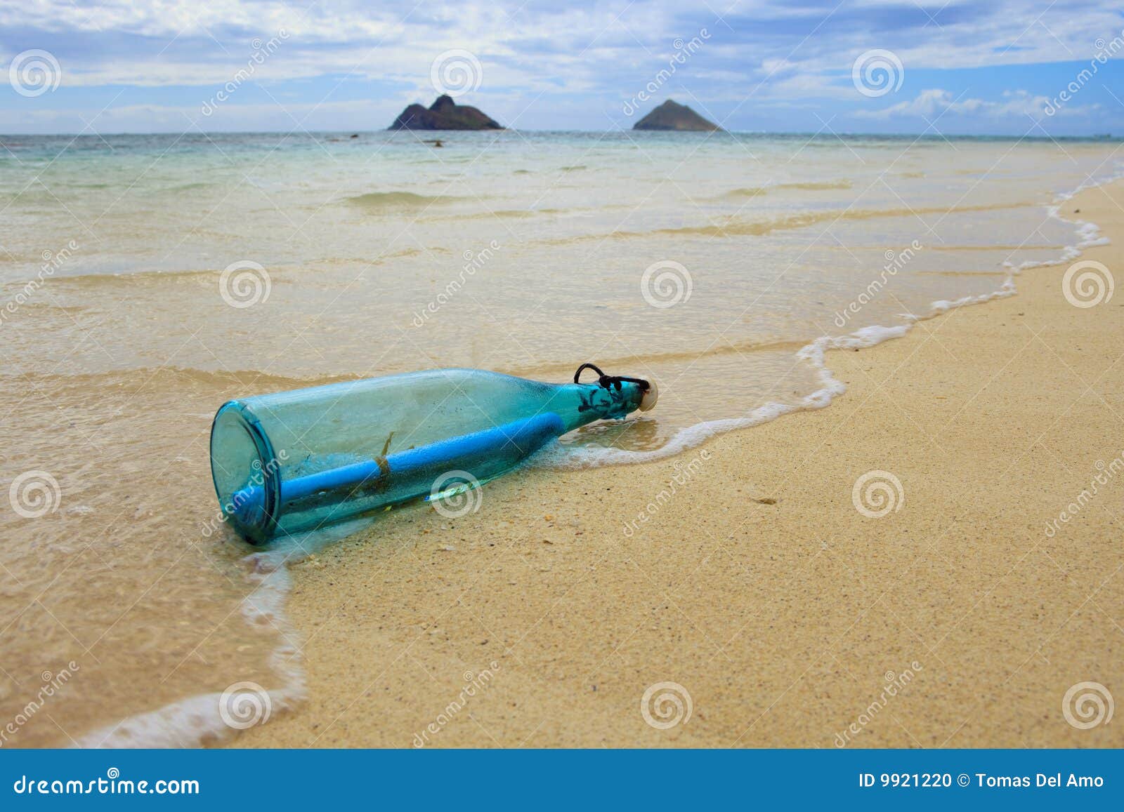 Glass Bottle with Message Inside Stock Photo - Image of message ...