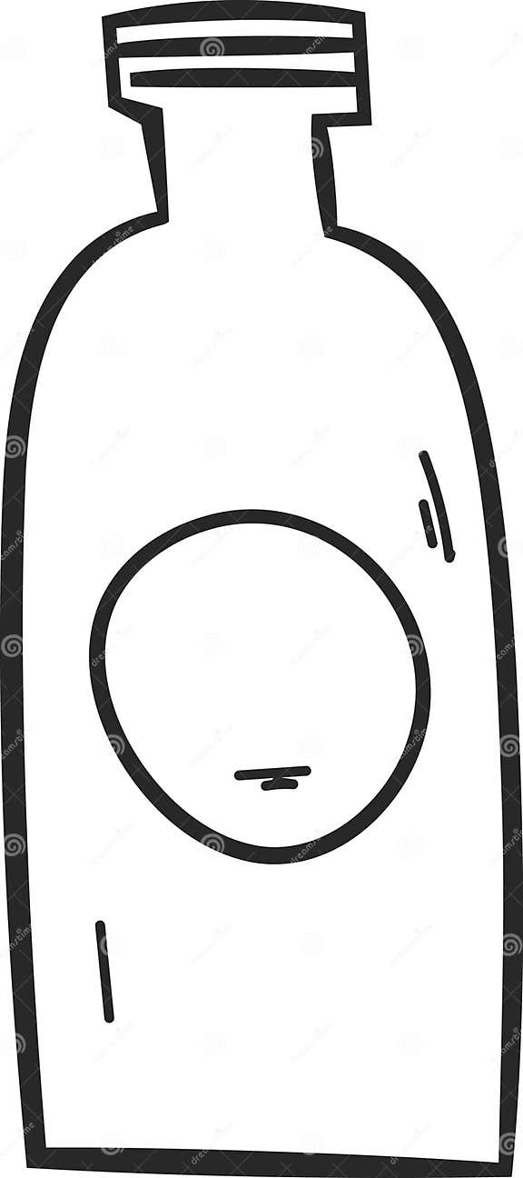 Glass Bottle Outline stock vector. Illustration of white - 319038604