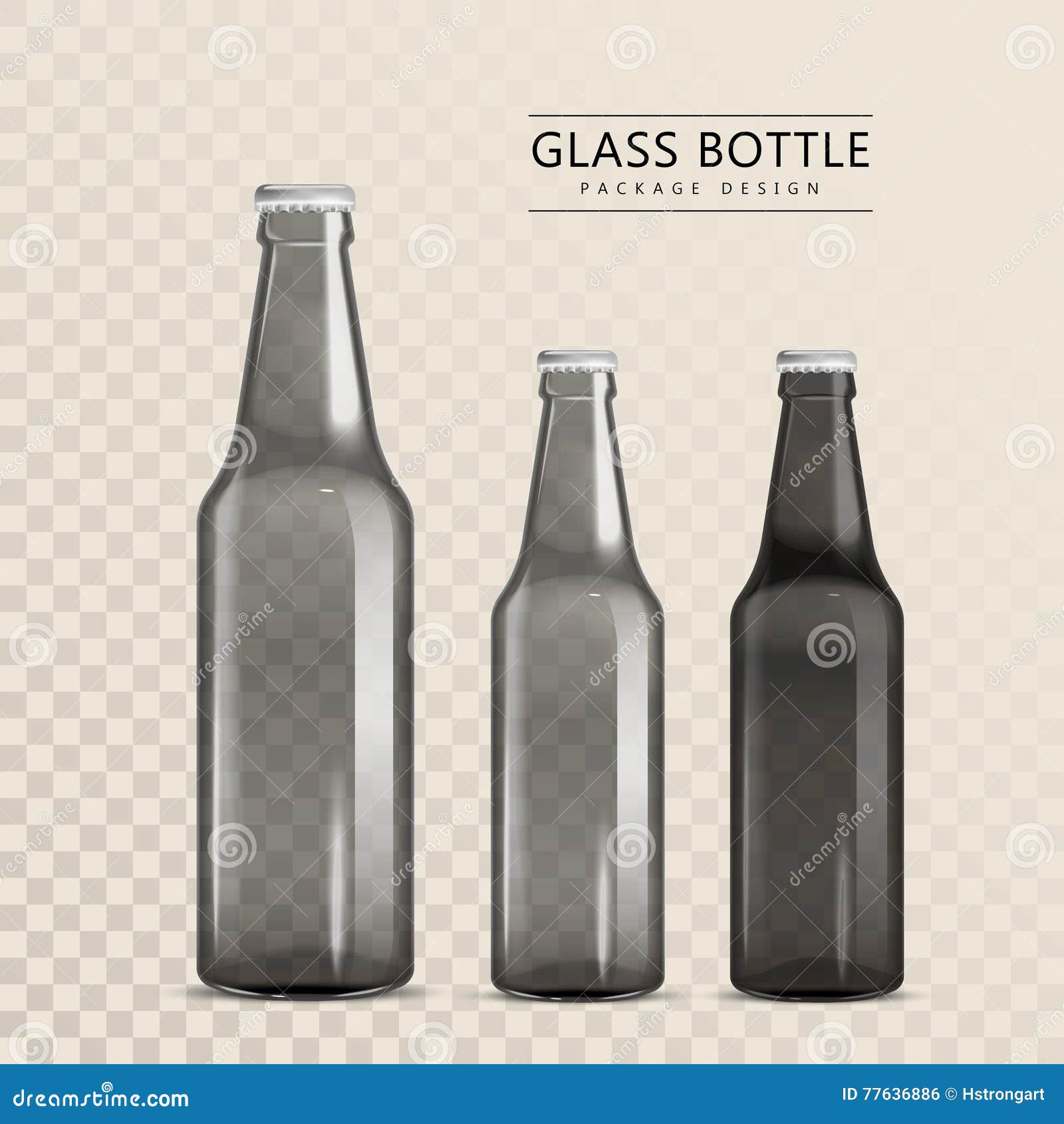 Glass Bottle Package Design Stock Illustration - Illustration of drink ...