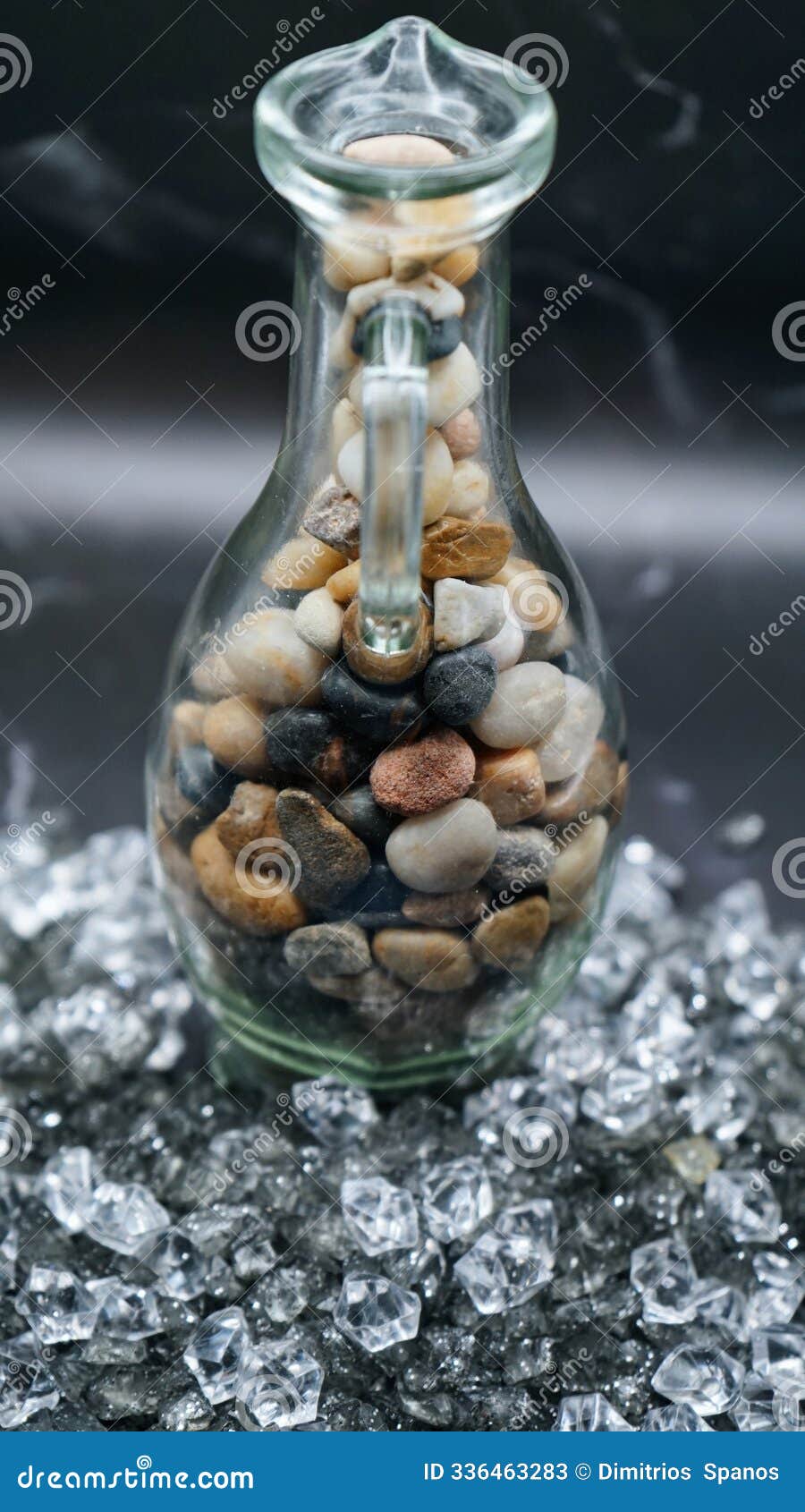 Glass Bottle with Rock& X27;s Inside and Small the Glass Rocks for ...