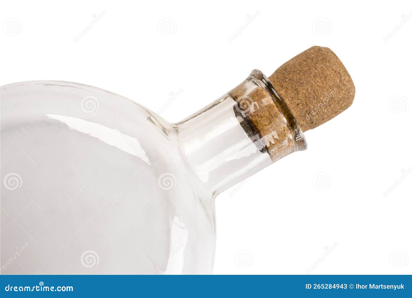 Glass Bottle on White Background, Isolated. Design Mockup Stock Image ...