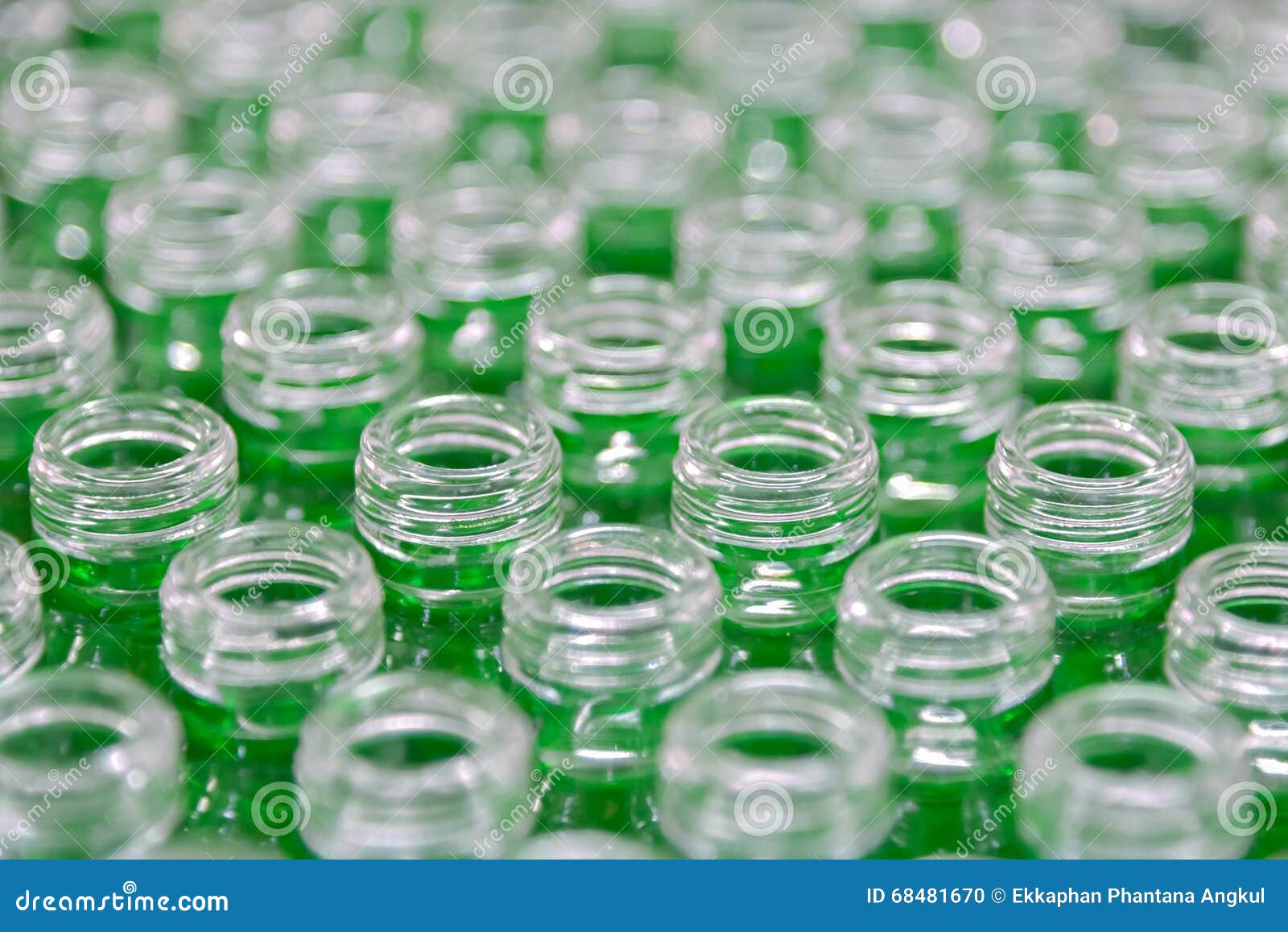 Glass Bottles Fill with Liquid Stock Photo - Image of green, clear ...