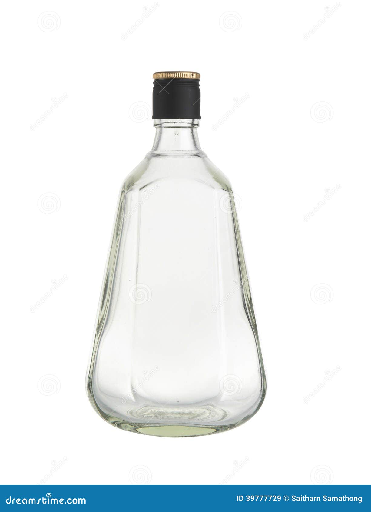 Glass Bottles Isolated on White Background. Stock Image - Image of ...