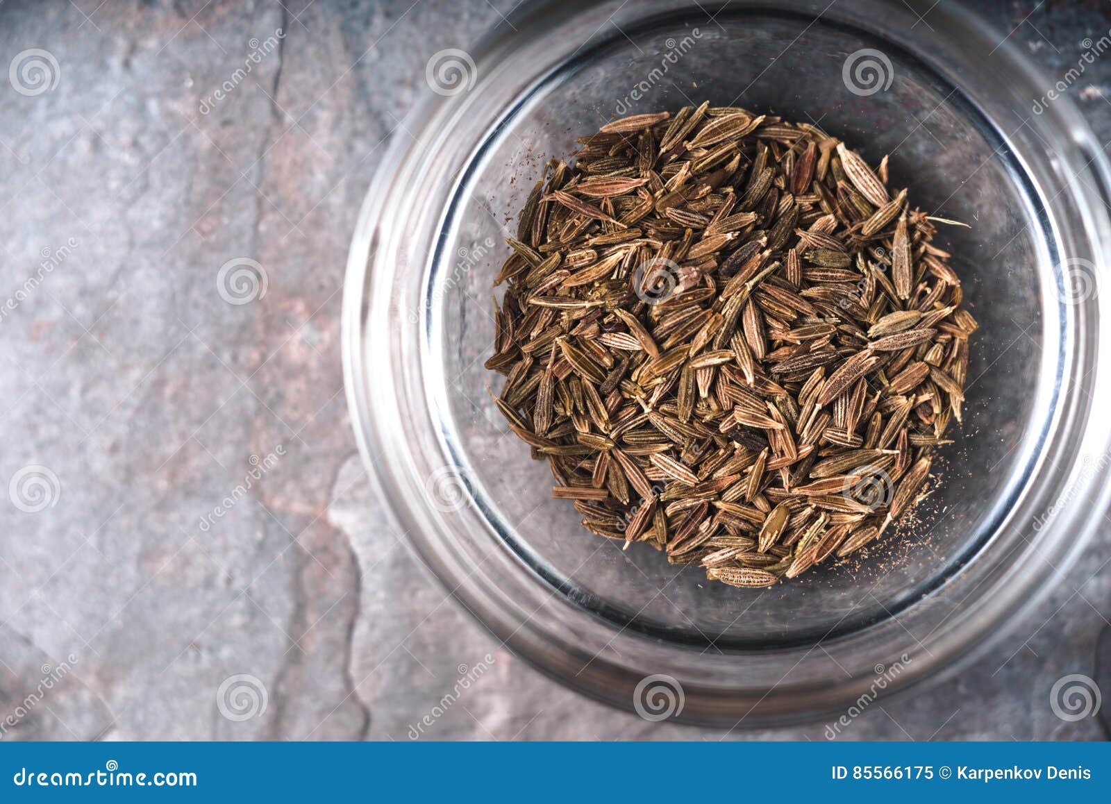 Glass Bowl with Cumin on the Table Stock Image - Image of plant ...