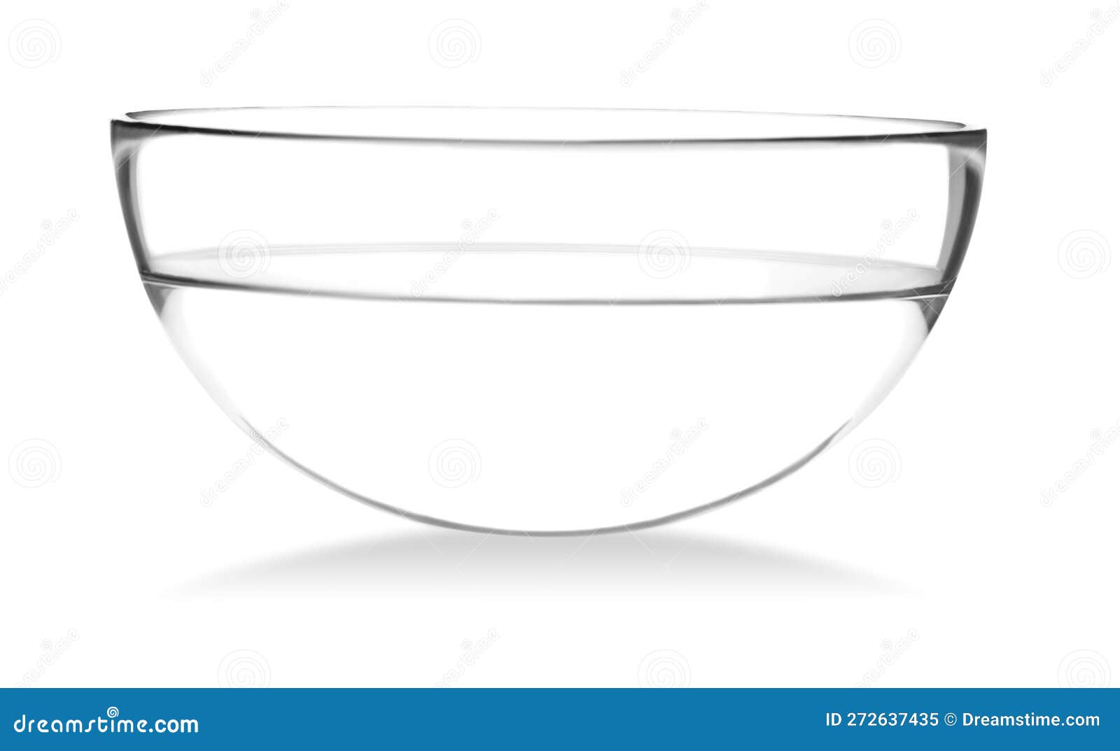 Glass Bowl Full of Water Isolated on White Stock Image - Image of ...