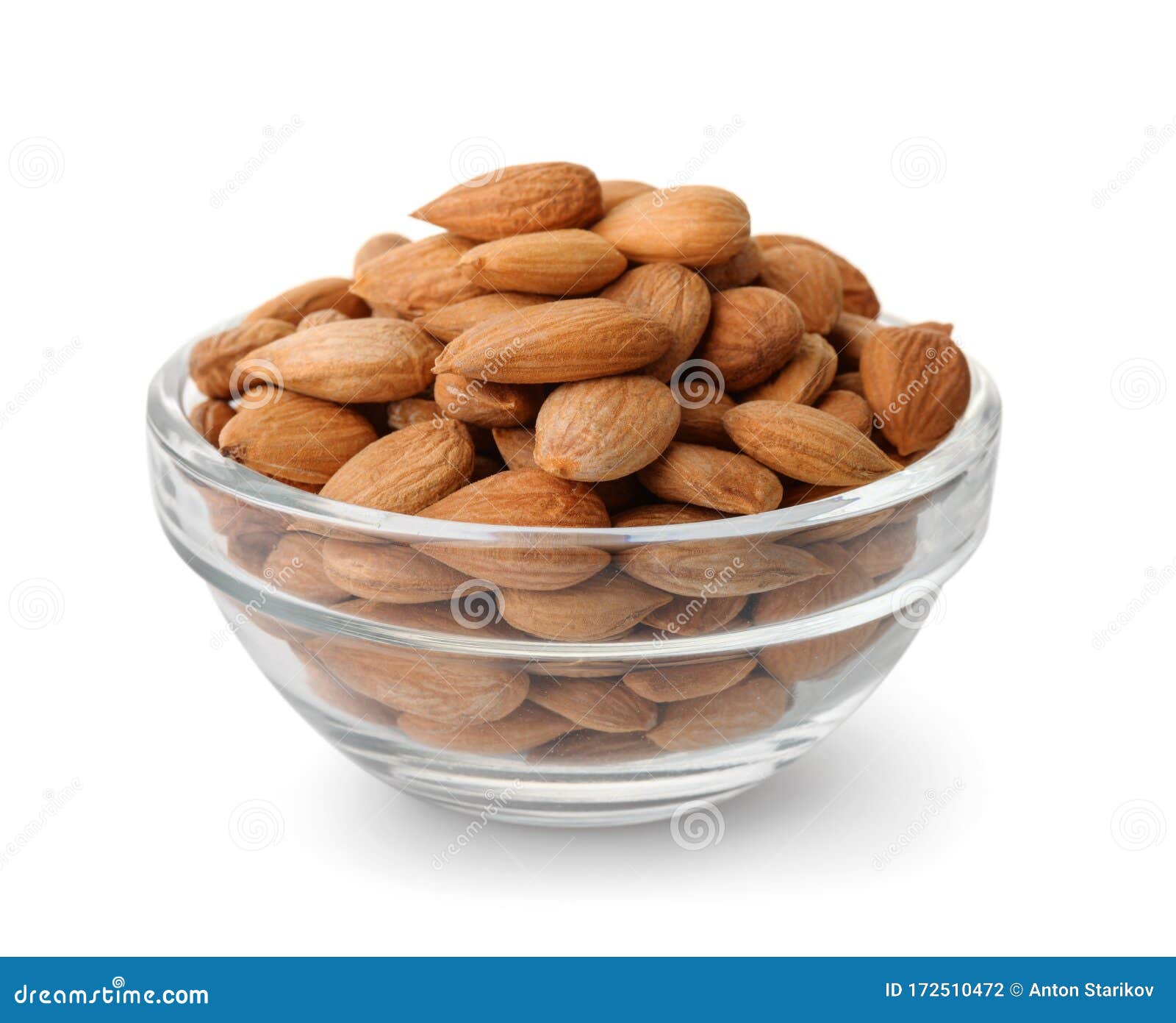 Glass Bowl of Peeled Apricot Kernels Stock Photo - Image of natural ...