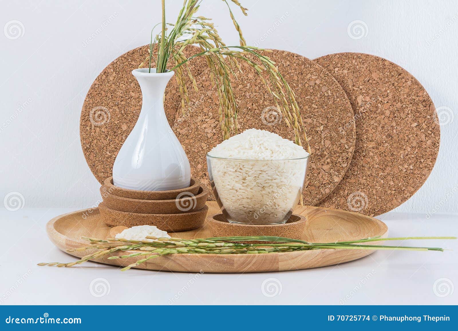 Glass Bowl of Rice on Background. Stock Photo - Image of cooking, brown ...