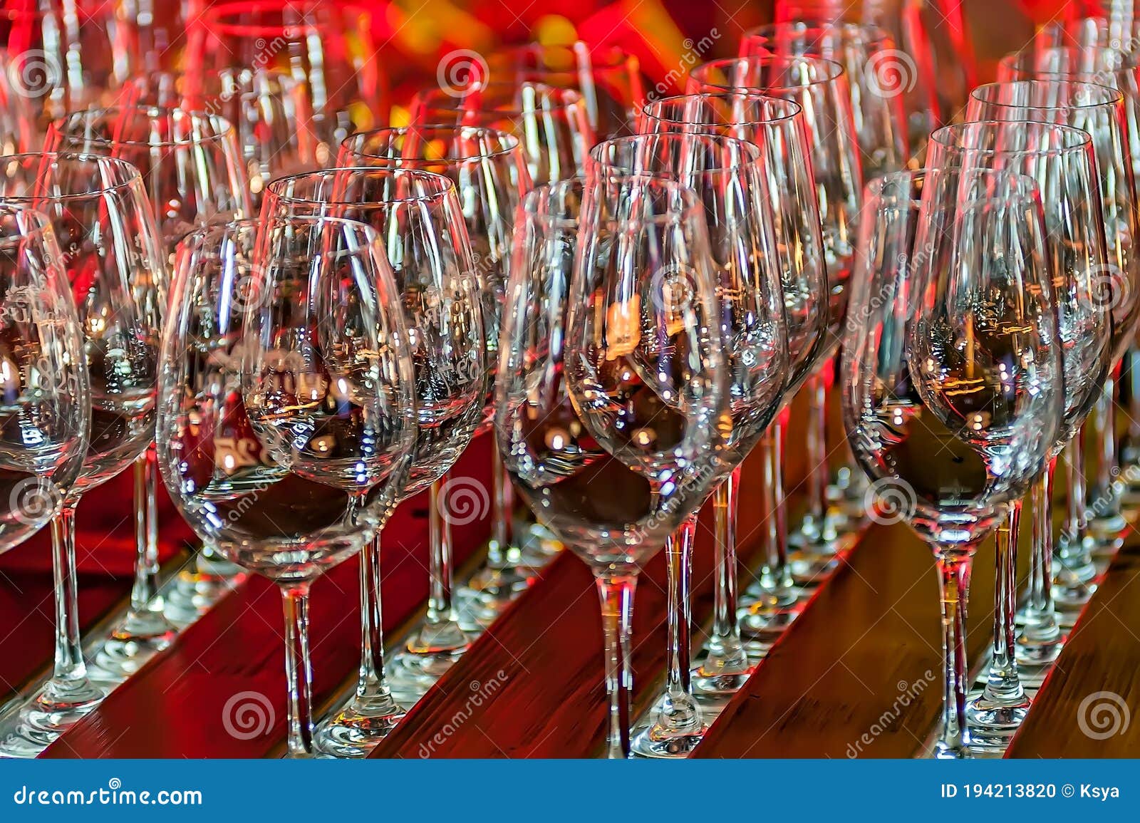 Glass Bowls Highlighted in Rows Stock Photo - Image of drink, gourmet ...