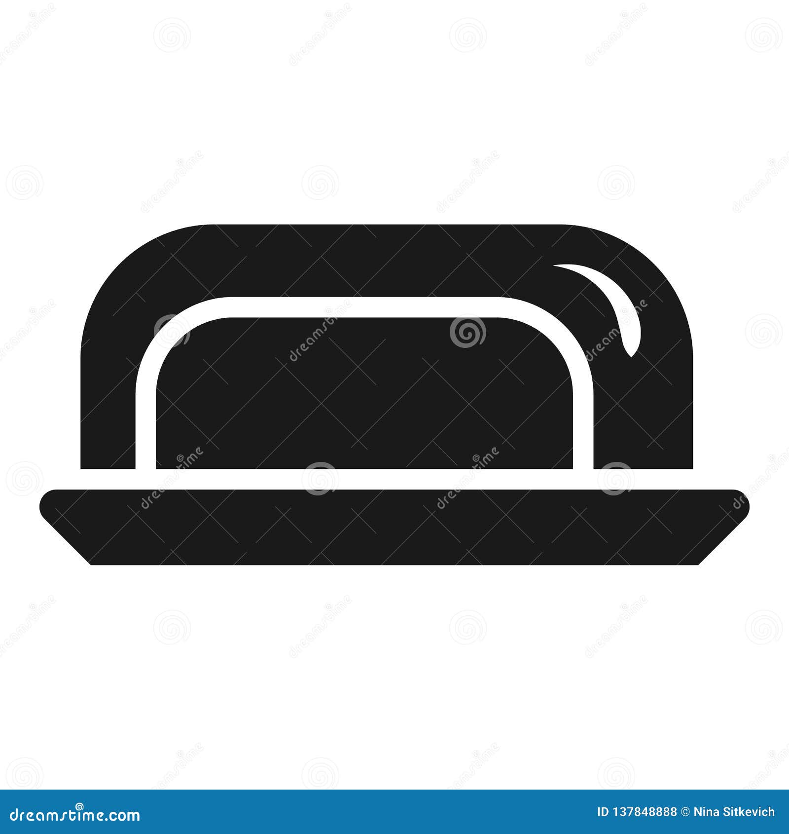 Glass Box Butter Icon, Simple Style Stock Vector - Illustration of ...
