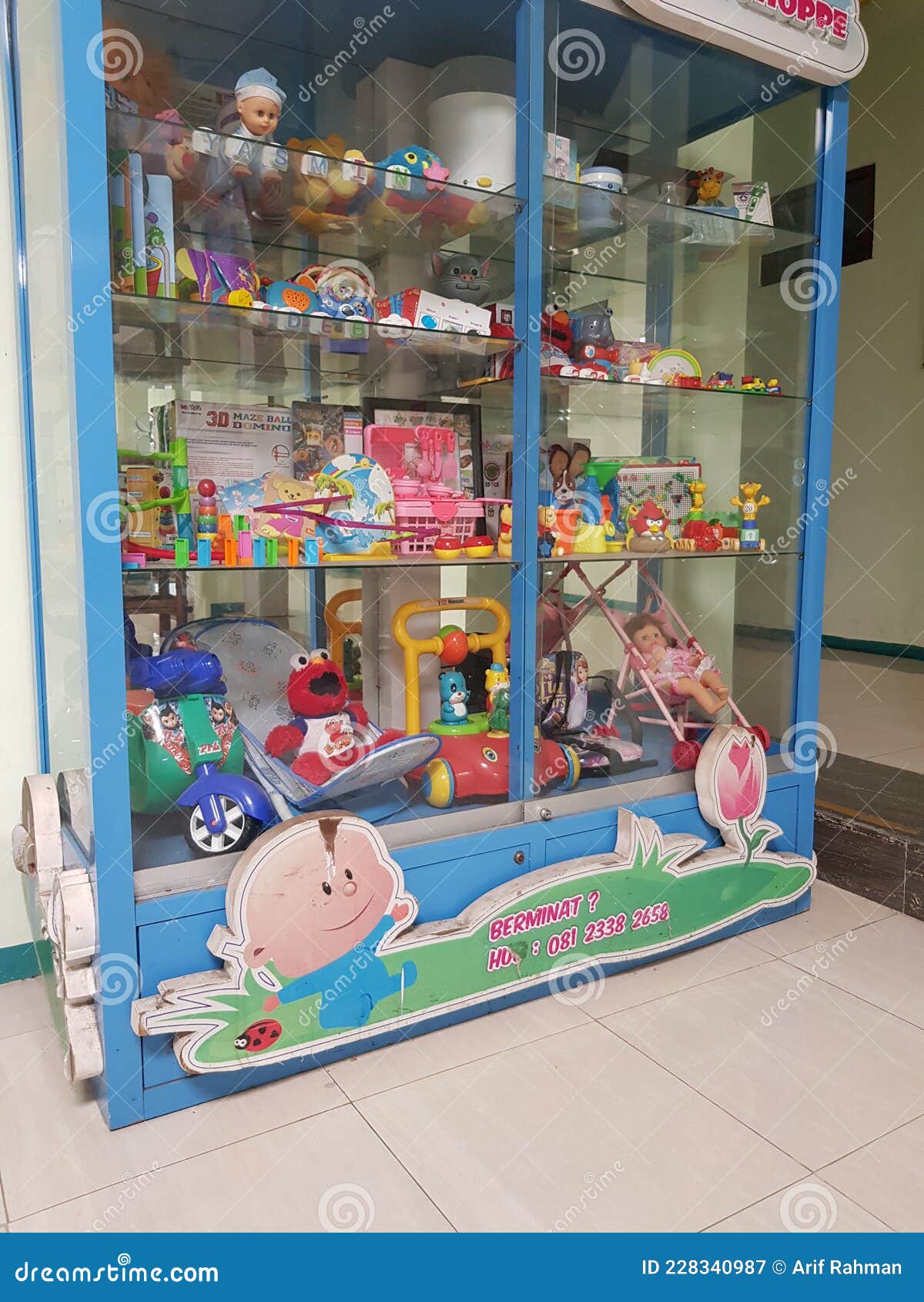 A Glass Box Contains Kinds of Toys Editorial Photography - Image of ...