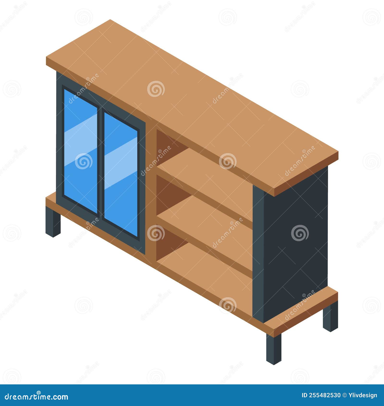 Glass Box Icon Isometric Vector. Wine Cabinet Stock Illustration ...