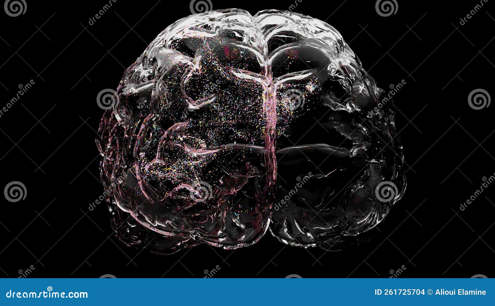 Glass Brain and Math Formulas, Math and Technology Concept Digitally ...