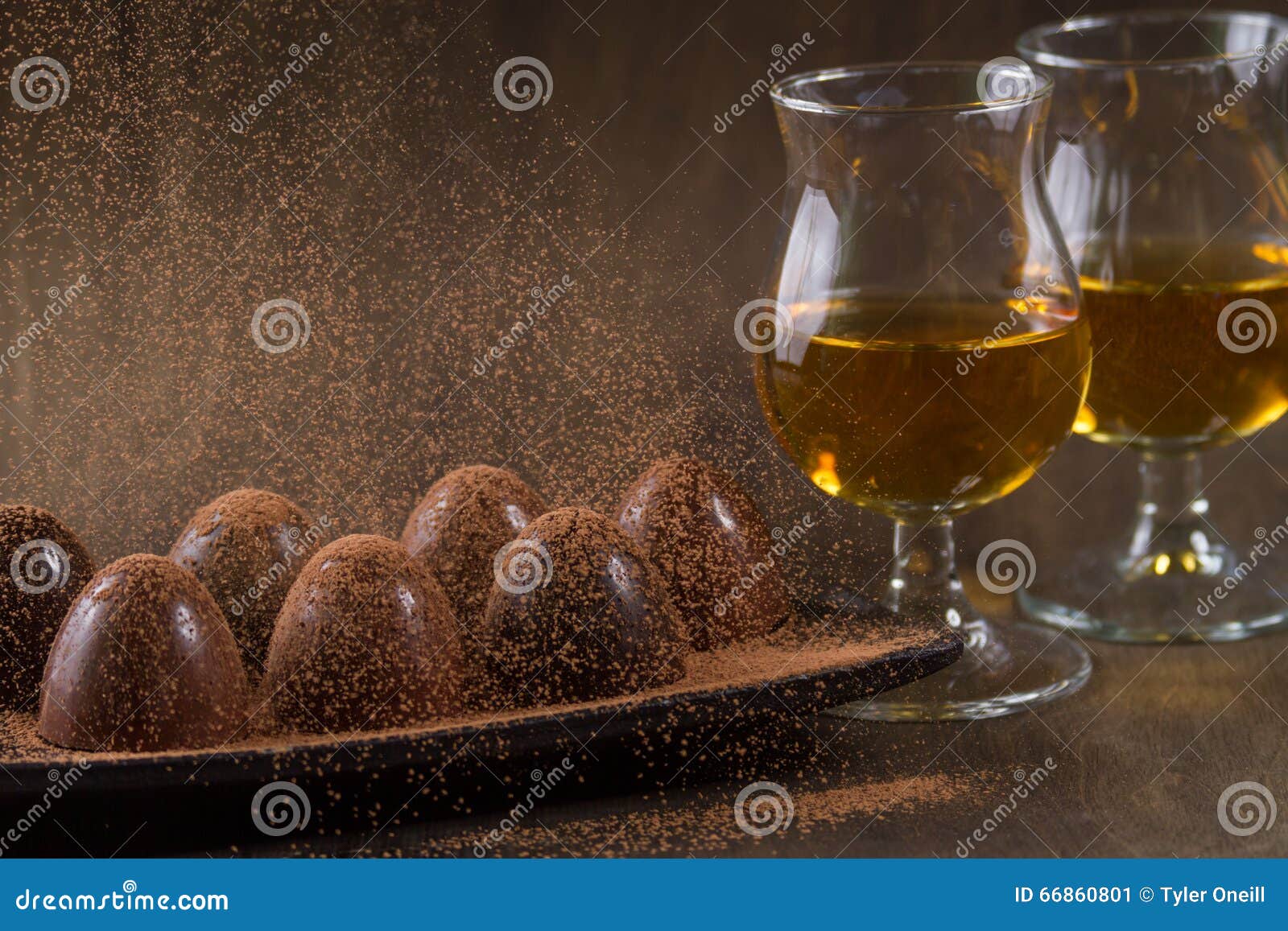 Glass of Brandy with Chocolate Stock Image - Image of alcohol, table ...