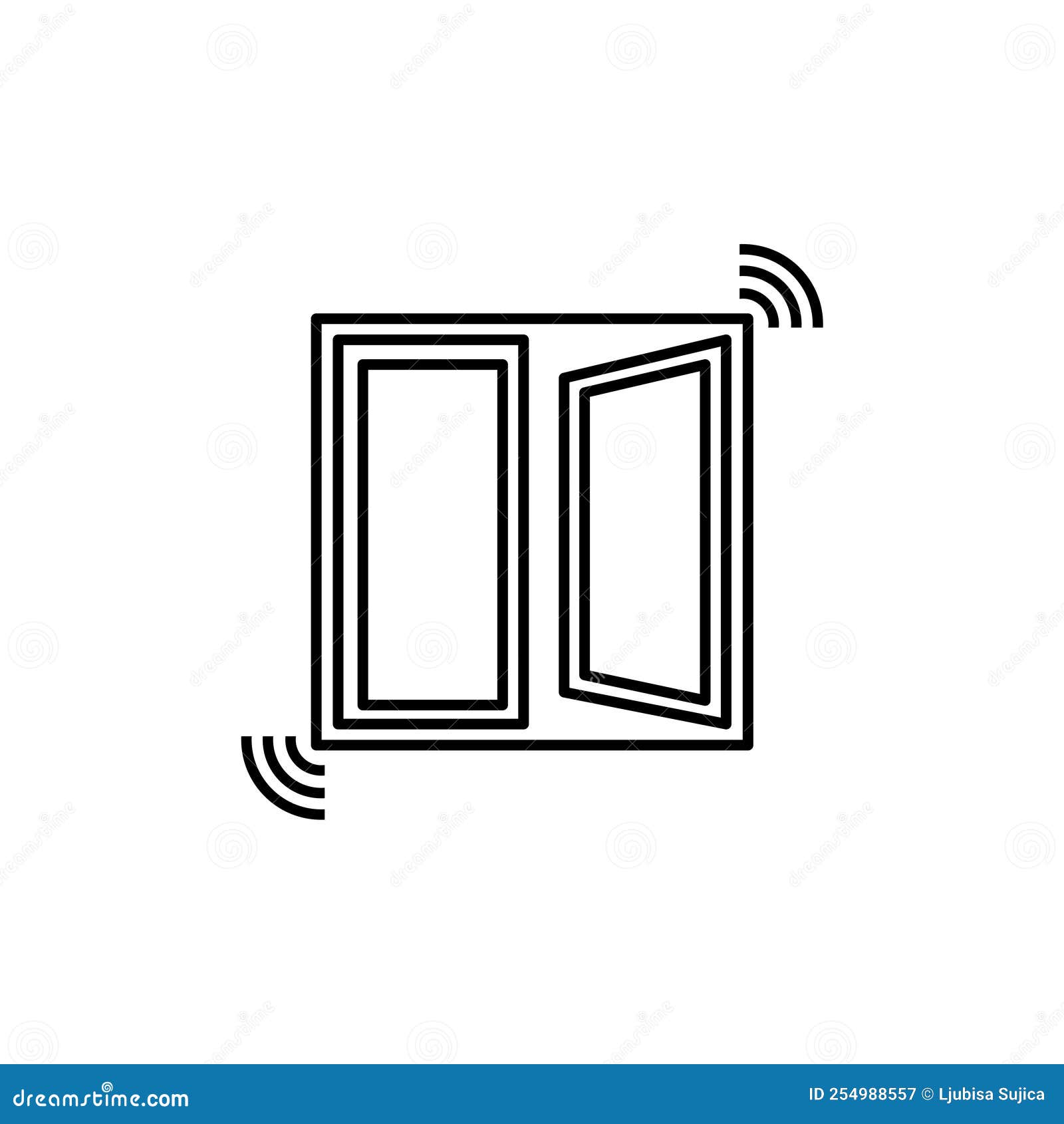 Glass Break Sensor Icon Isolated on White Background Stock Vector ...