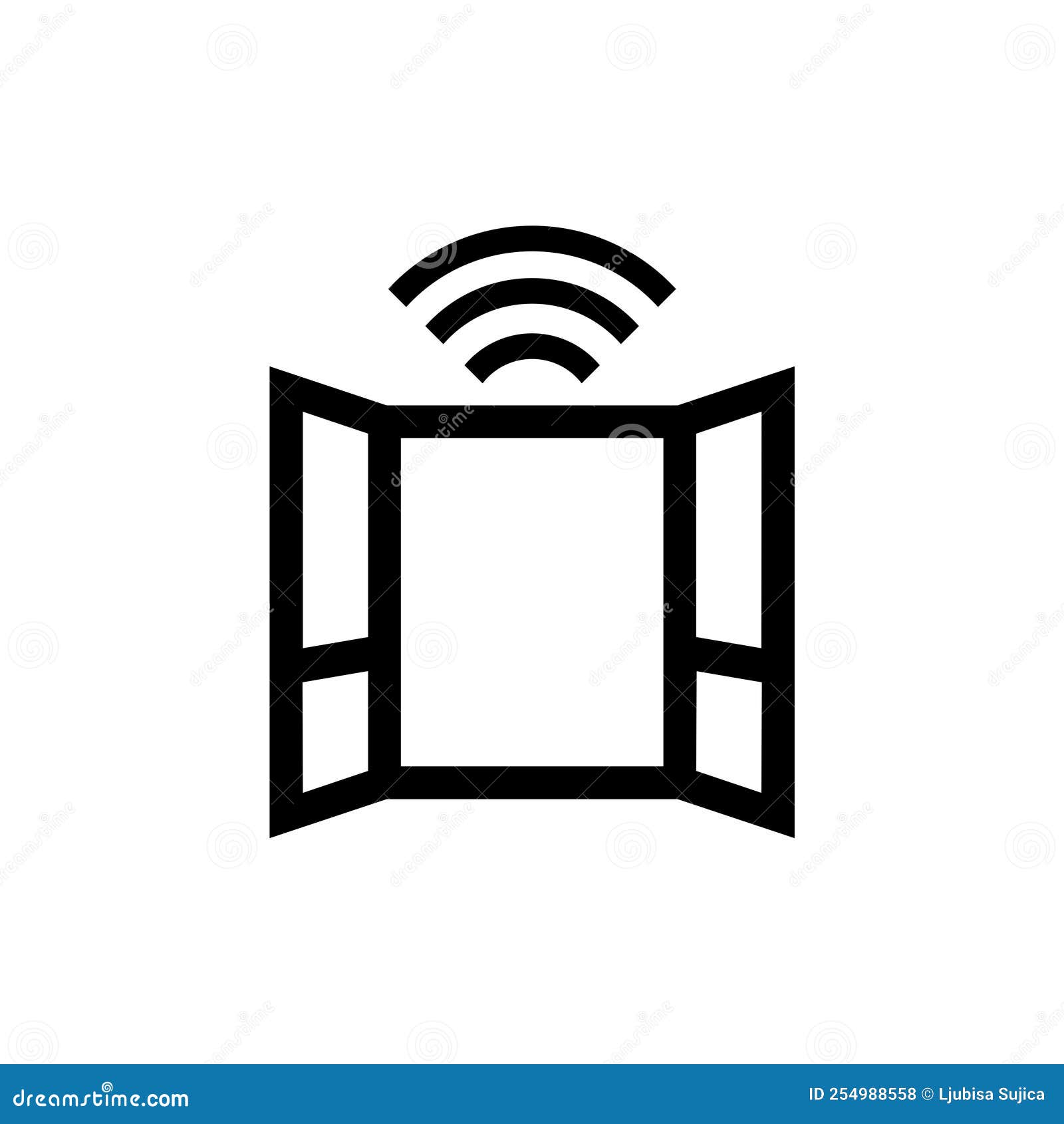 Glass Break Sensor Icon Isolated on White Background Stock Vector ...