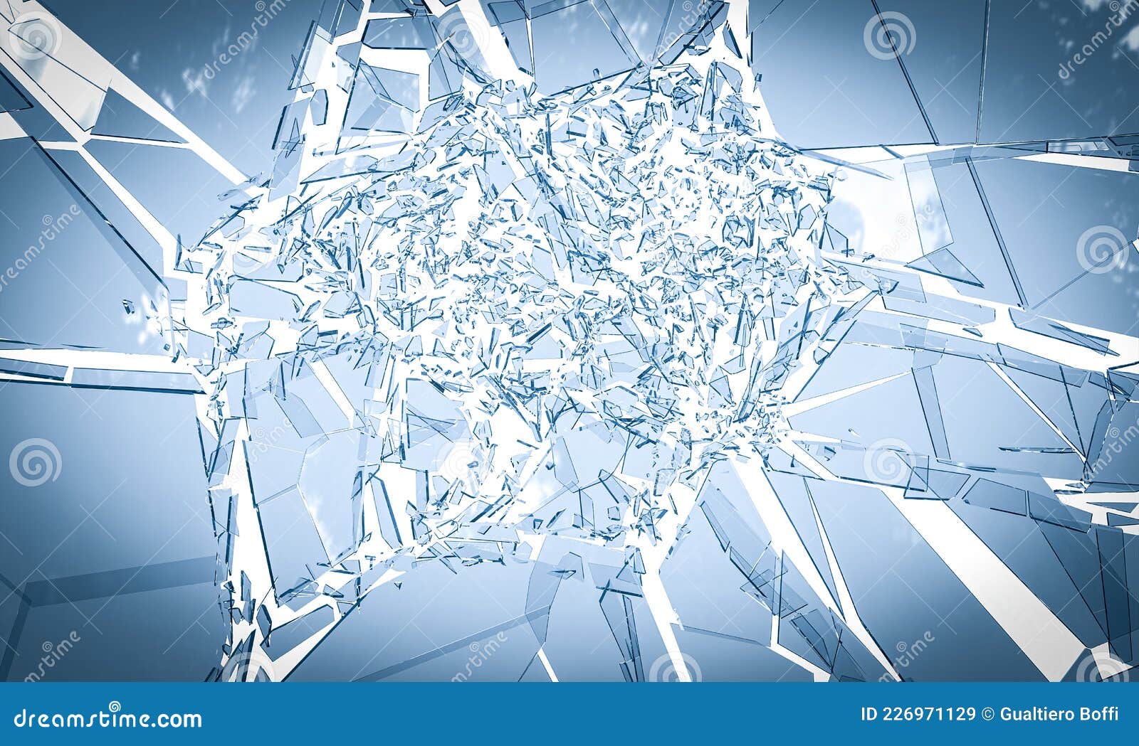 Glass Breaking on White Background Stock Illustration - Illustration of ...
