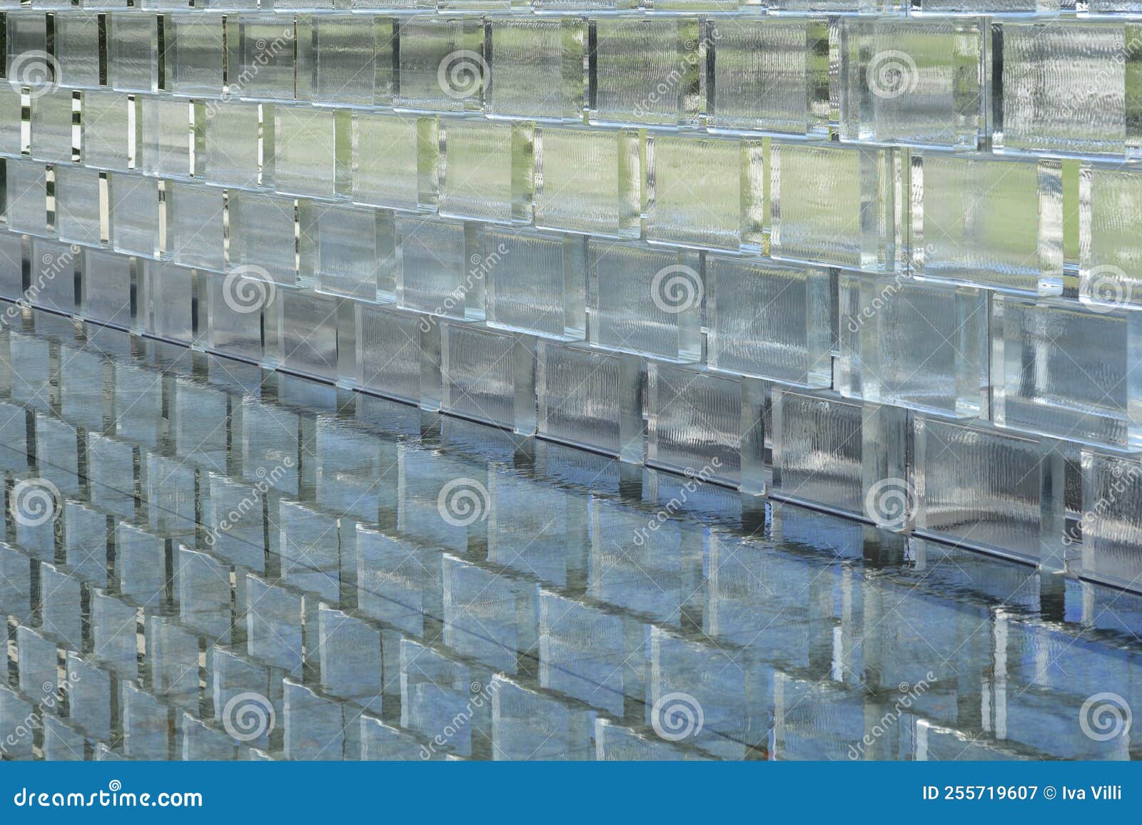Glass brick wall stock image. Image of pattern, architecture - 255719607