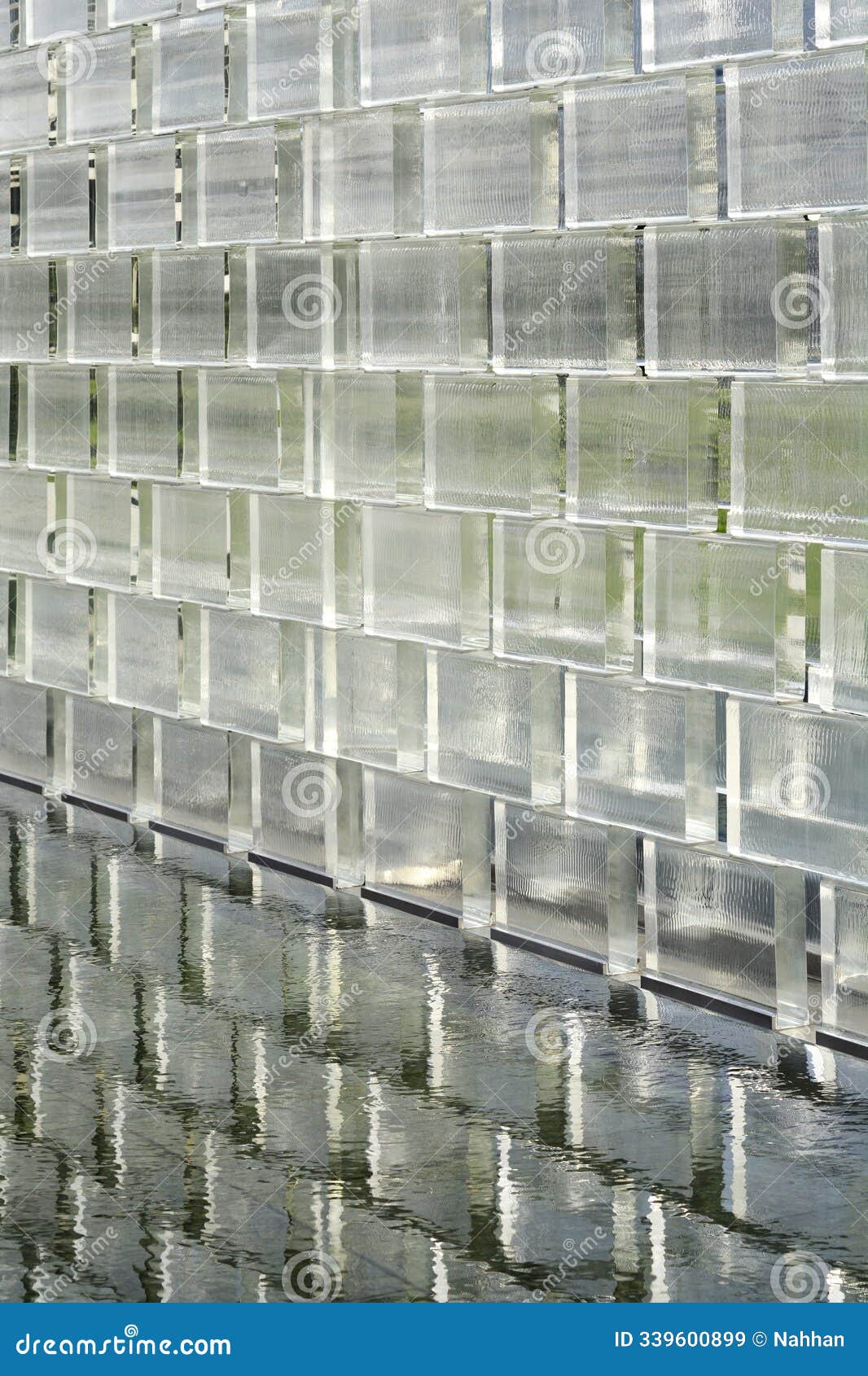 Glass brick wall stock image. Image of glass, brick - 339600899