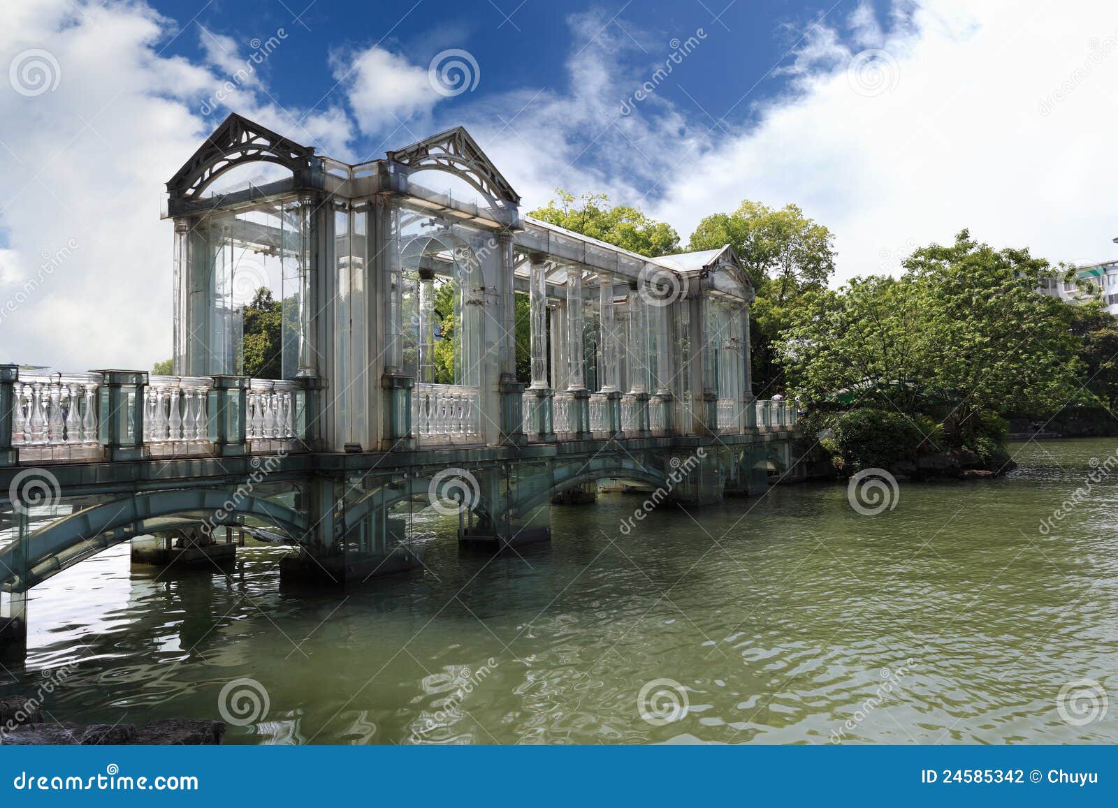 Glass Bridge Construction Details Of System Connectors. Stock ...