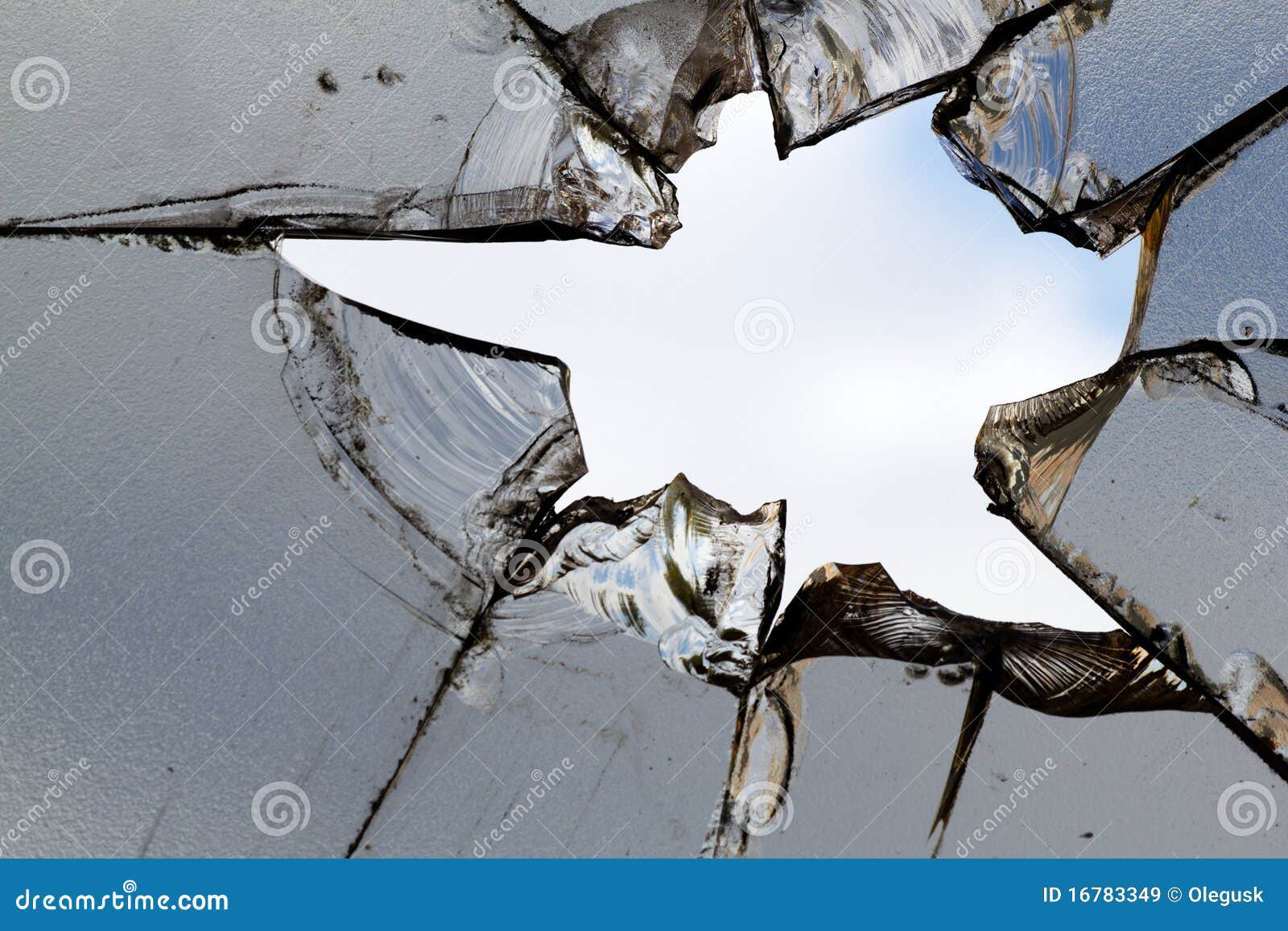 Glass broken hole cracks stock image. Image of screen - 16783349