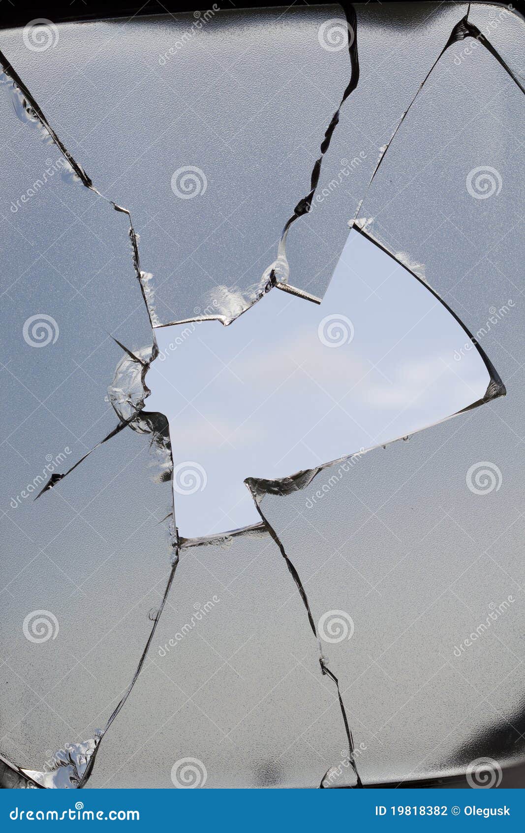 Glass Broken Hole Screen Television Stock Photo - Image of glass ...