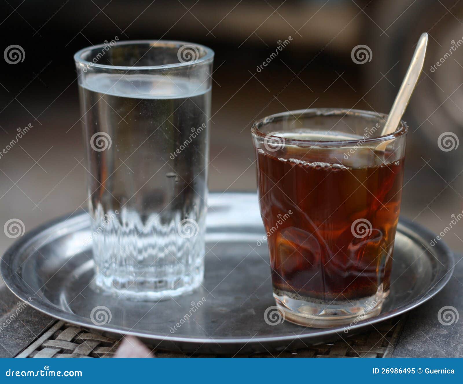 Glass of tea and water stock image. Image of full, clear - 26986495