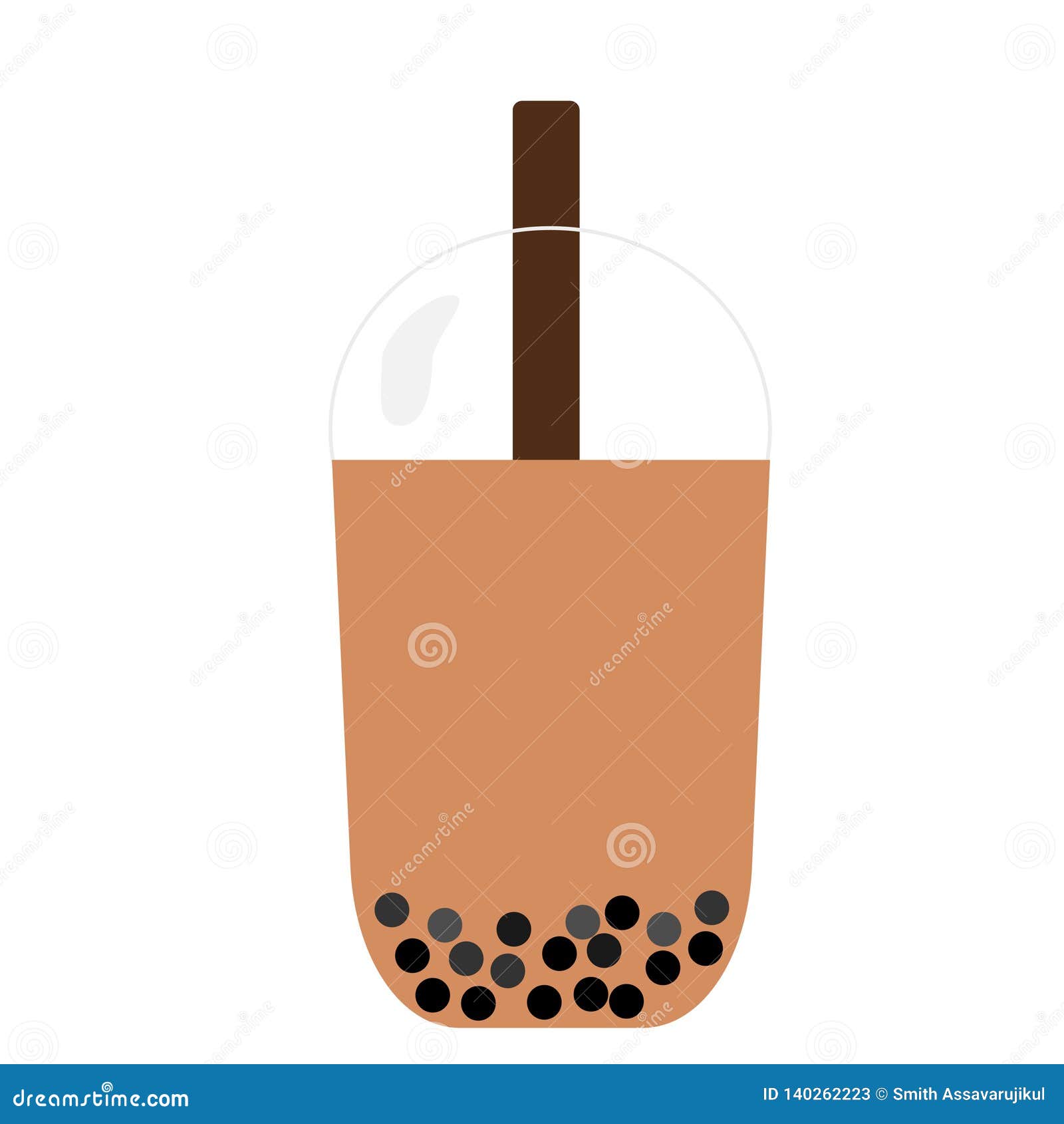 Bubble milk tea vector stock vector. Illustration of coffee - 140262223