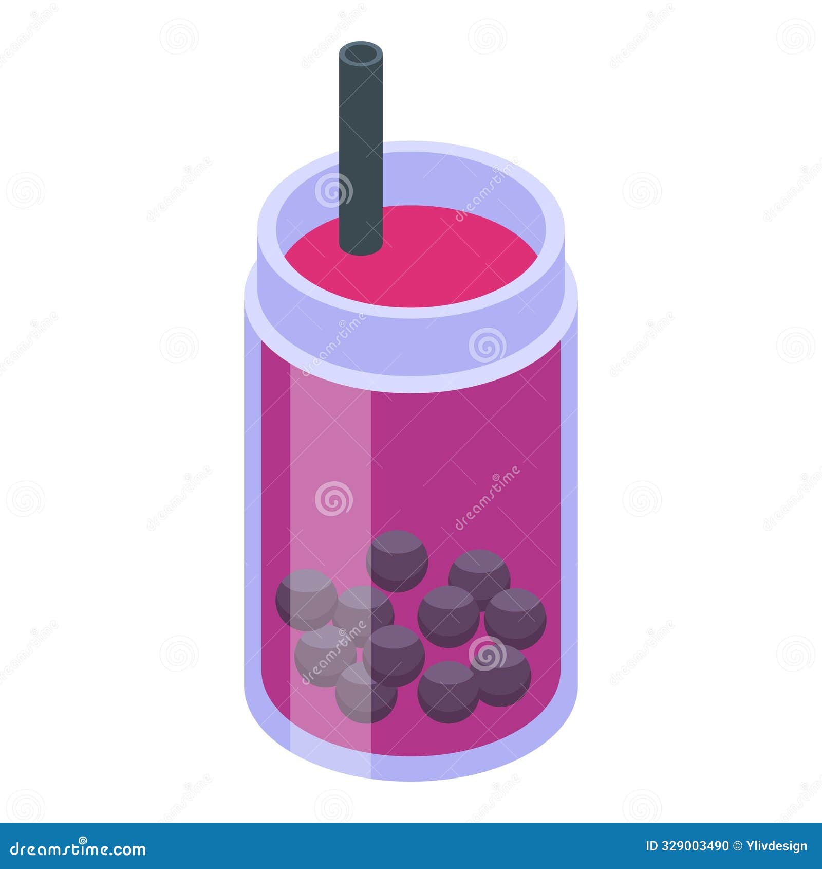 Tapioca Pearls. Seamless Pattern. Coloring Page Vector Illustration ...