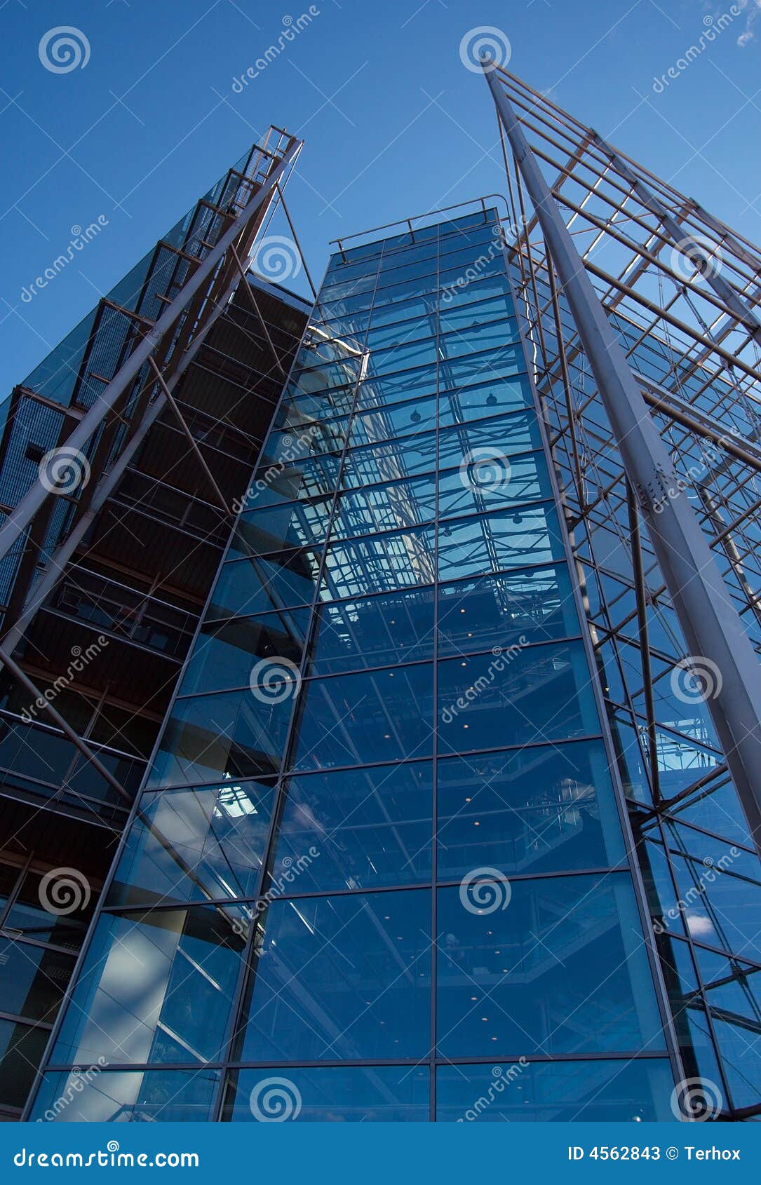 Sanomatalo, Tall Glass Office Building Stock Image - Image of glass ...