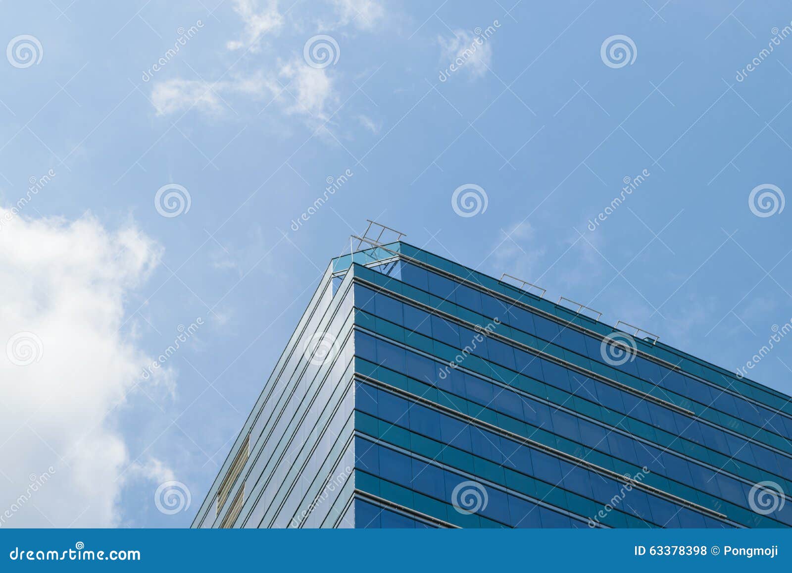 Glass Building with Blue Sky Stock Photo - Image of modern, angle: 63378398