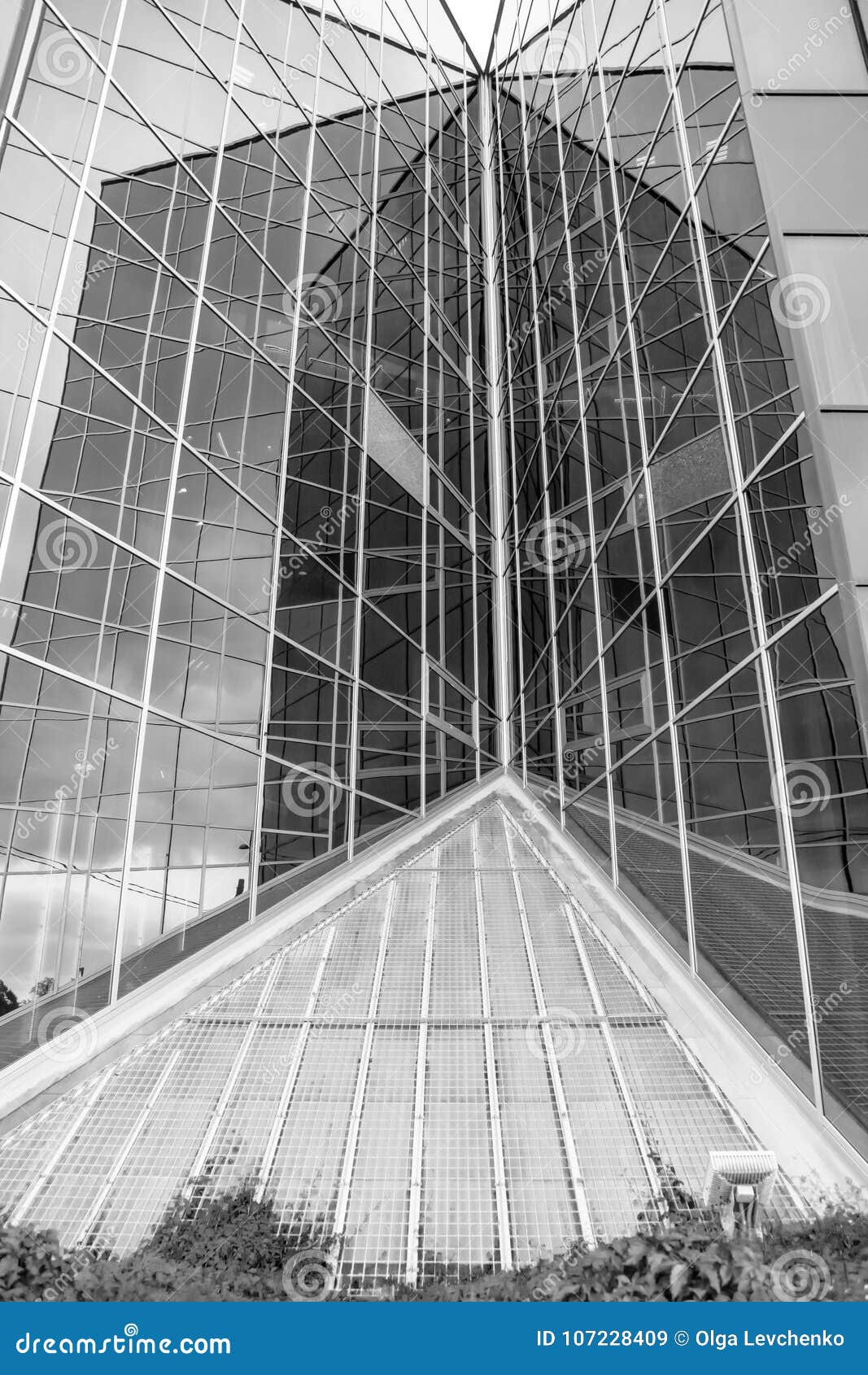 Glass Corner of the Building Stock Image - Image of side, architectural ...