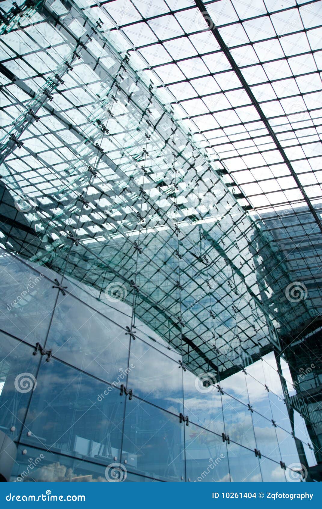 Glass building exterior stock photo. Image of train, germany - 10261404