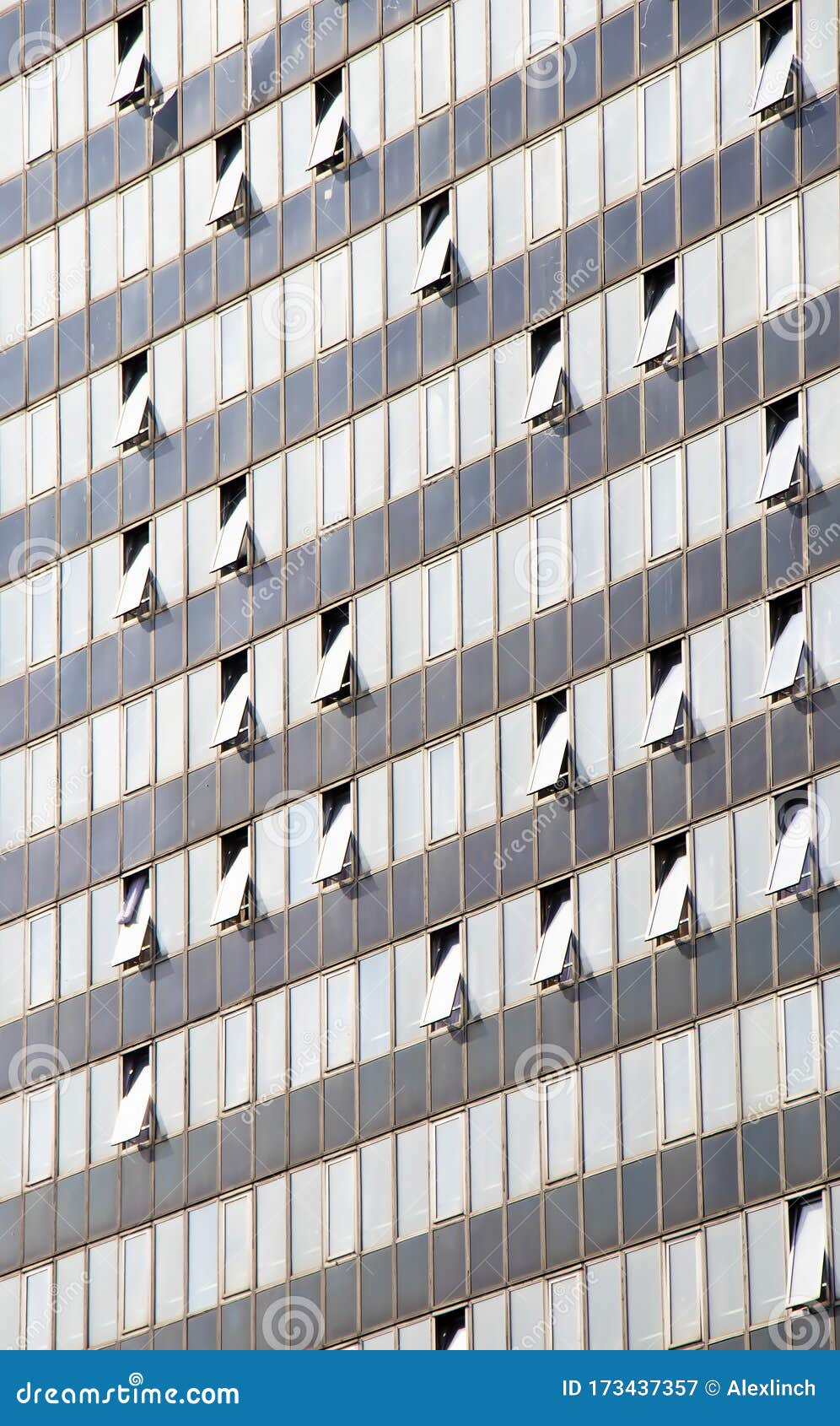 Glass Building Facade from the 60`s Stock Image - Image of pattern ...