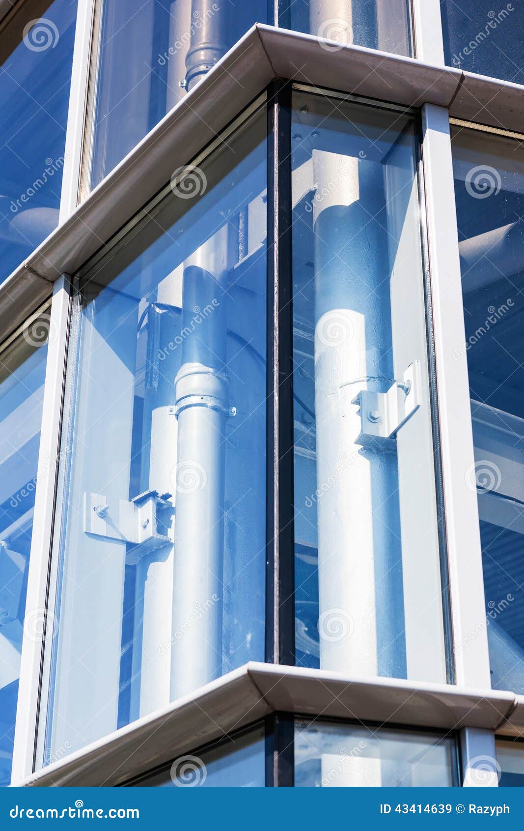 Glass building facilities stock image. Image of pipes - 43414639