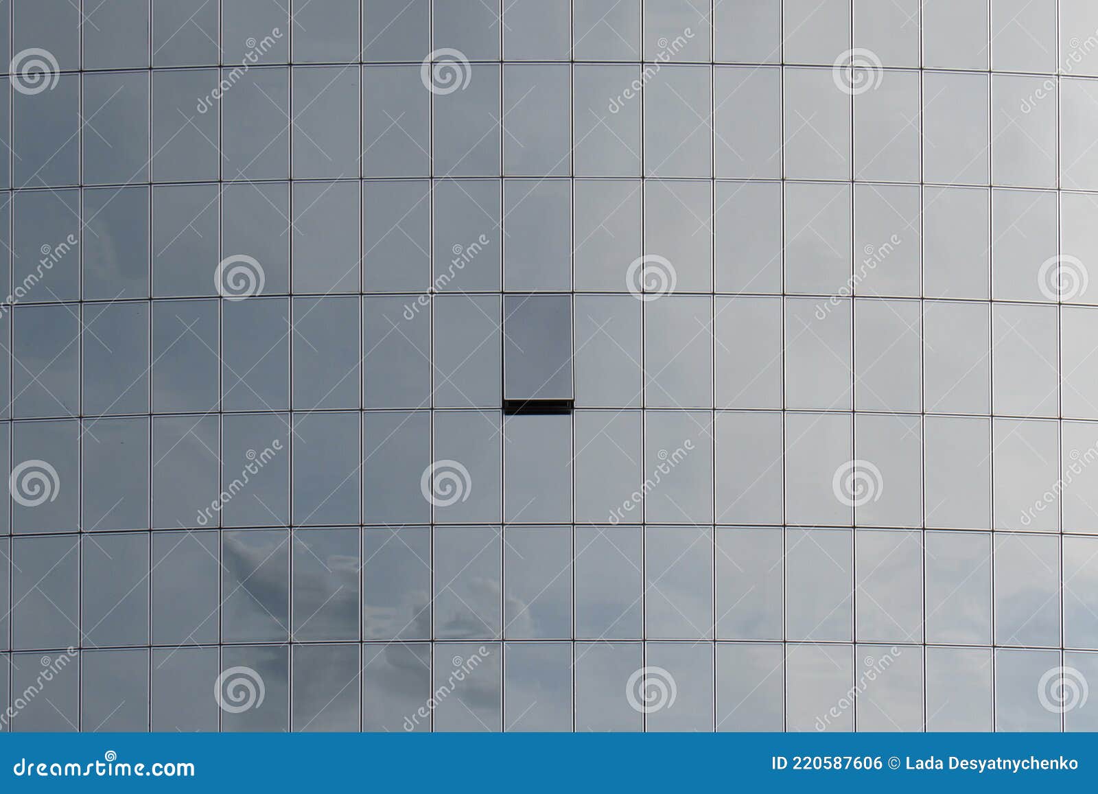 Glass Building with One Open Window Stock Photo - Image of apartment ...