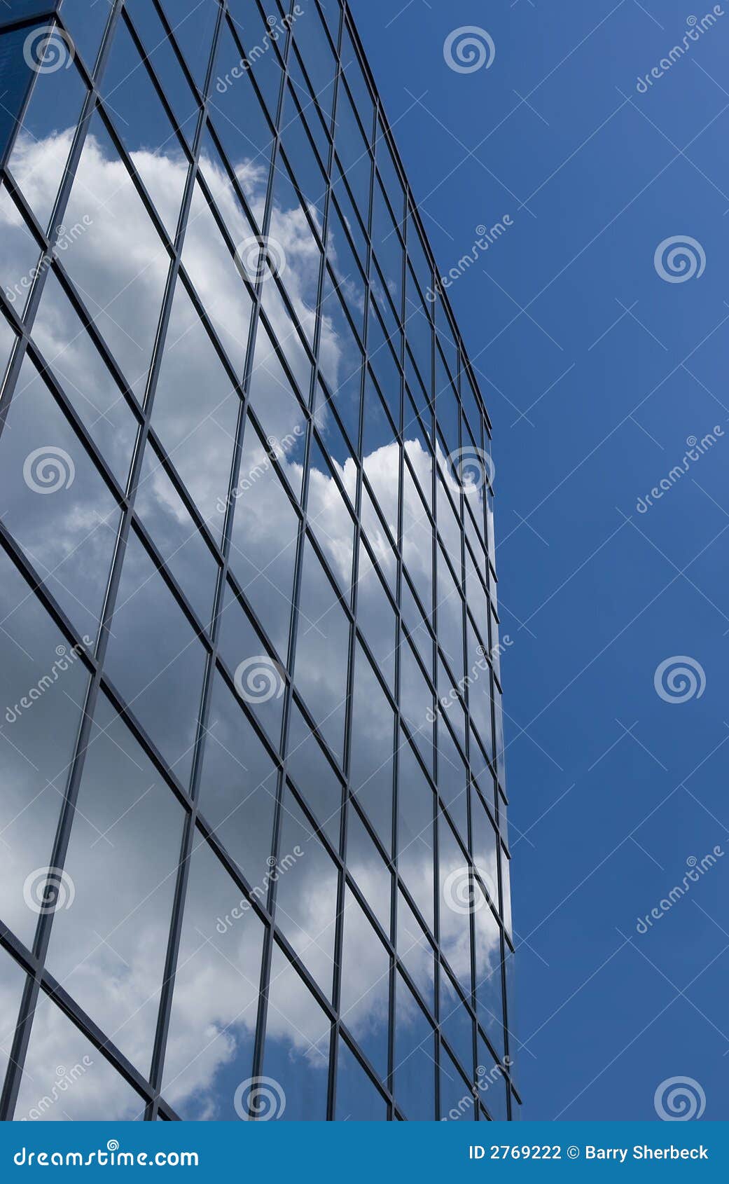Glass Building Reflecting Sky Stock Photo - Image of building, high ...