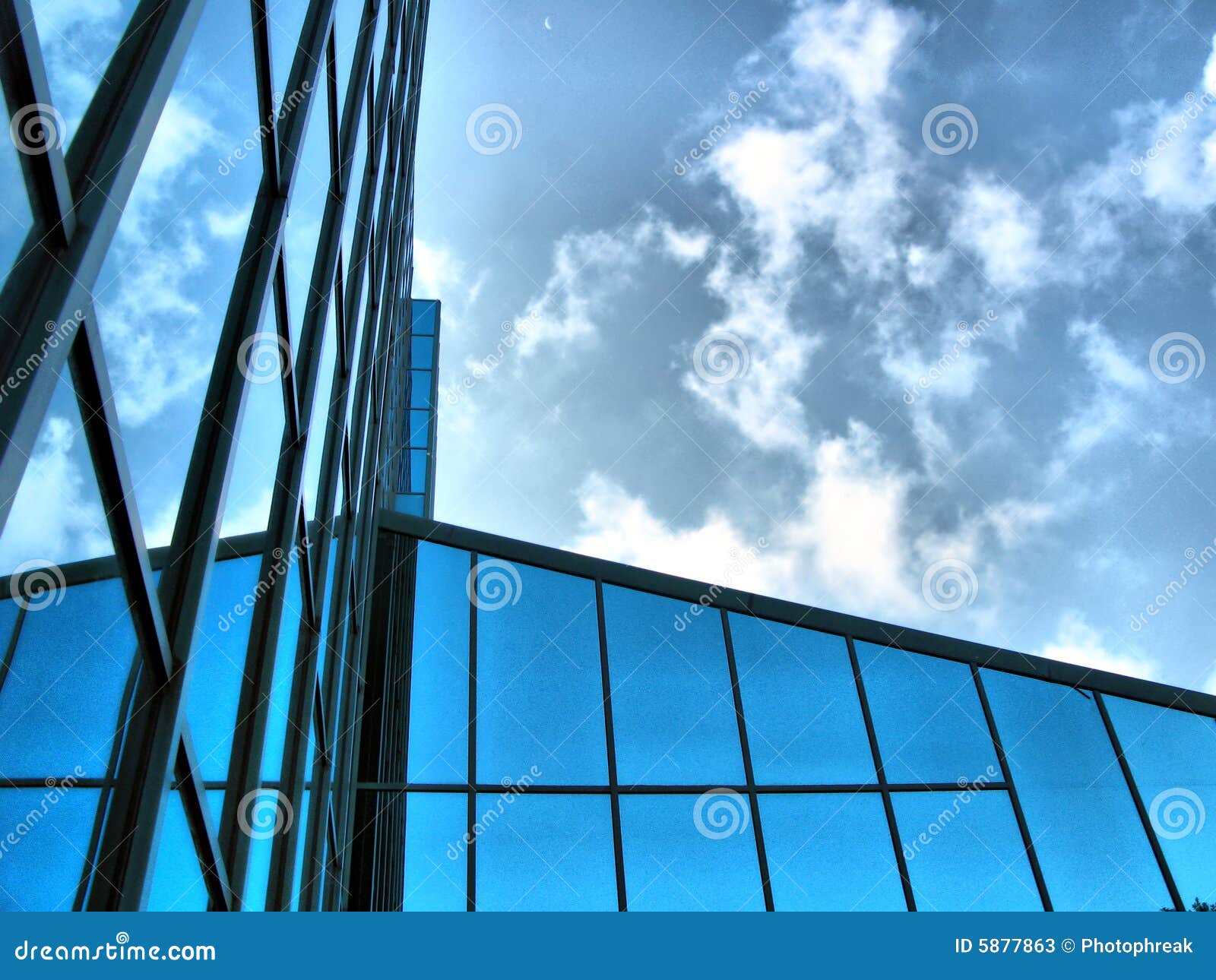Glass Building Reflecting Sky Stock Image - Image of outside, mirror ...