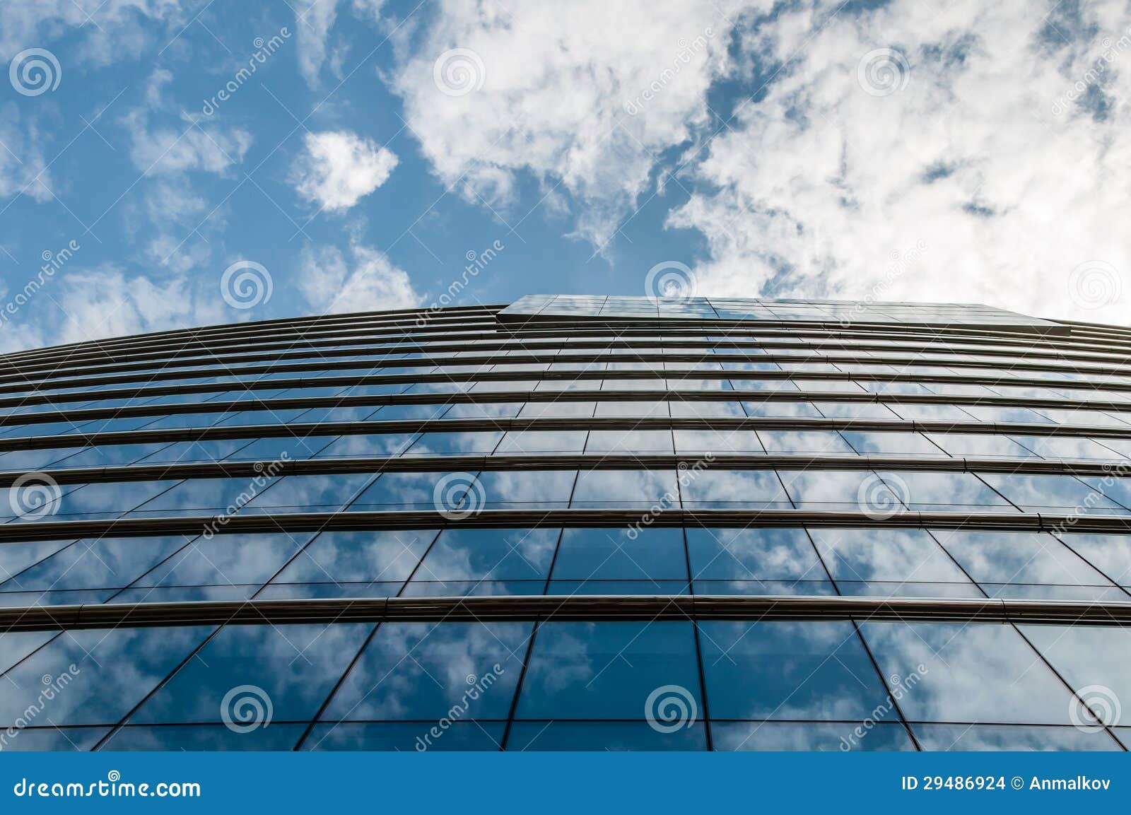 Glass building in the sky stock photo. Image of building - 29486924