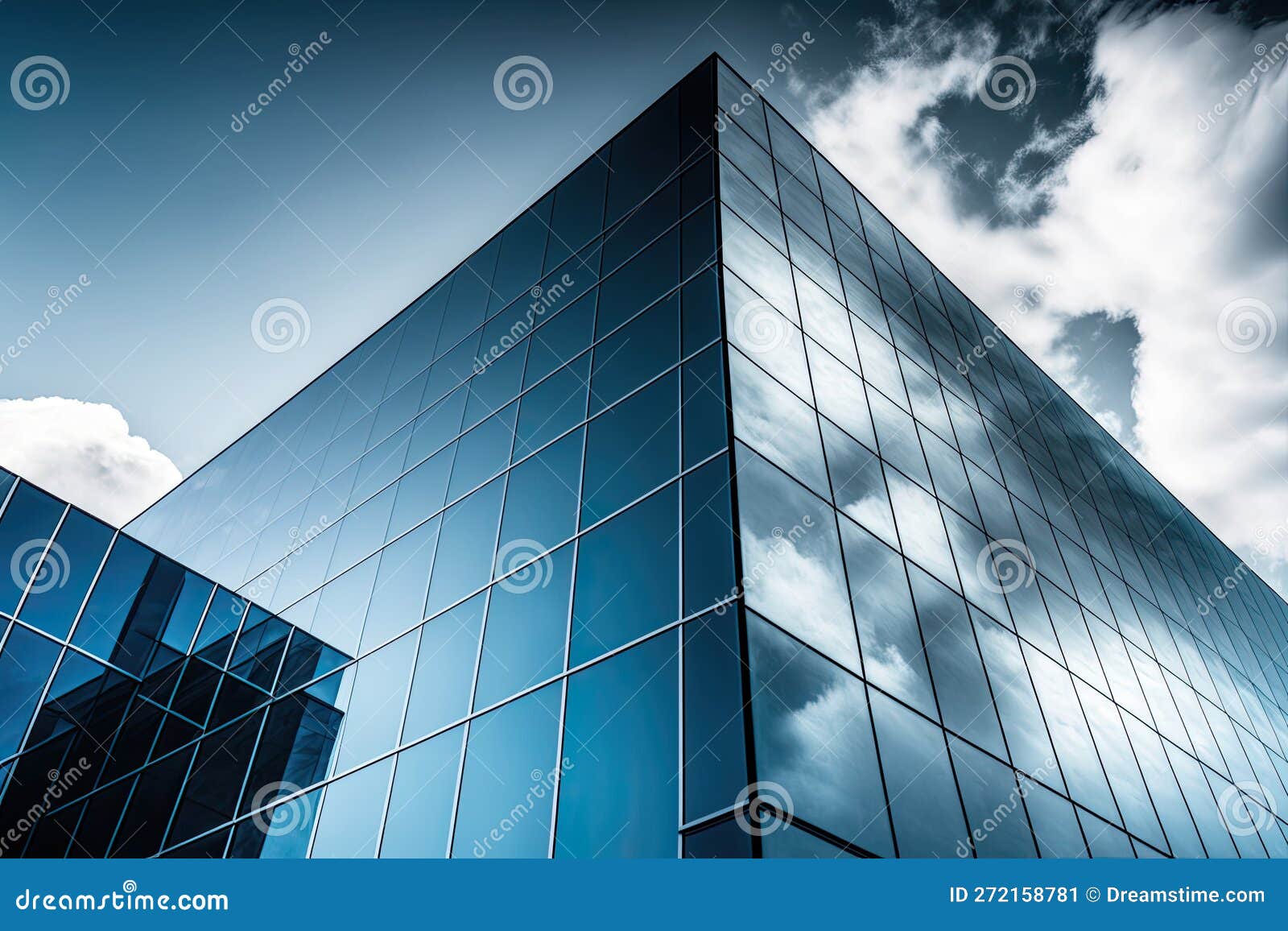 Glass Building with Transparent Facade of the Building. Illustration AI ...