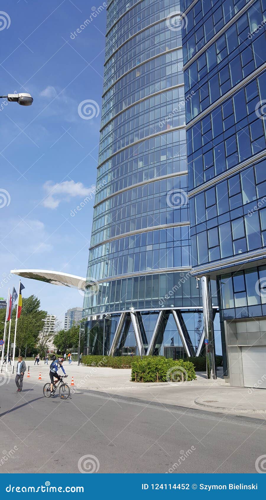 A Glass Building Warsaw Spire in Warsaw Editorial Photography - Image ...