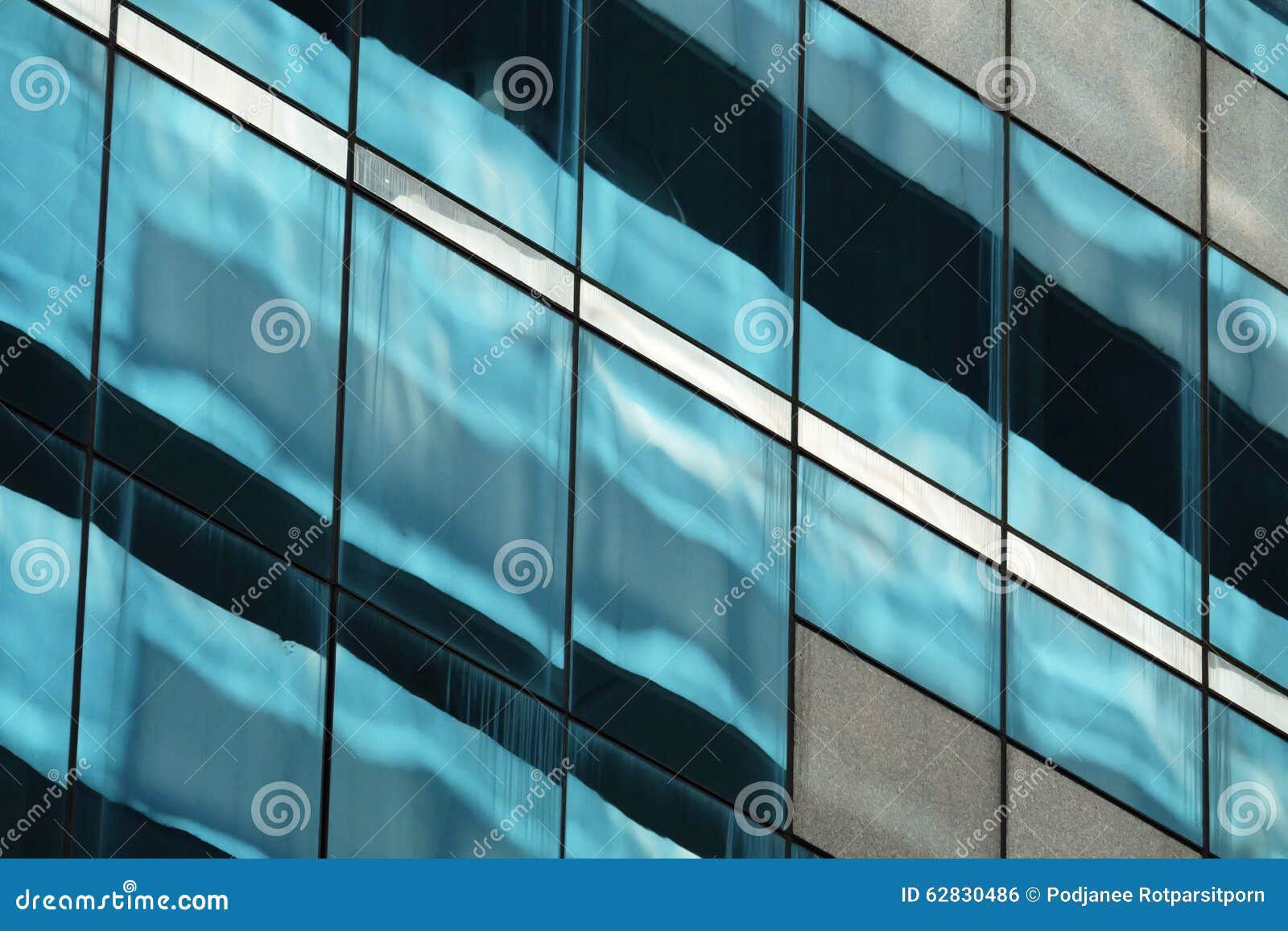 Blue Glass Window of the Building Stock Photo - Image of building ...