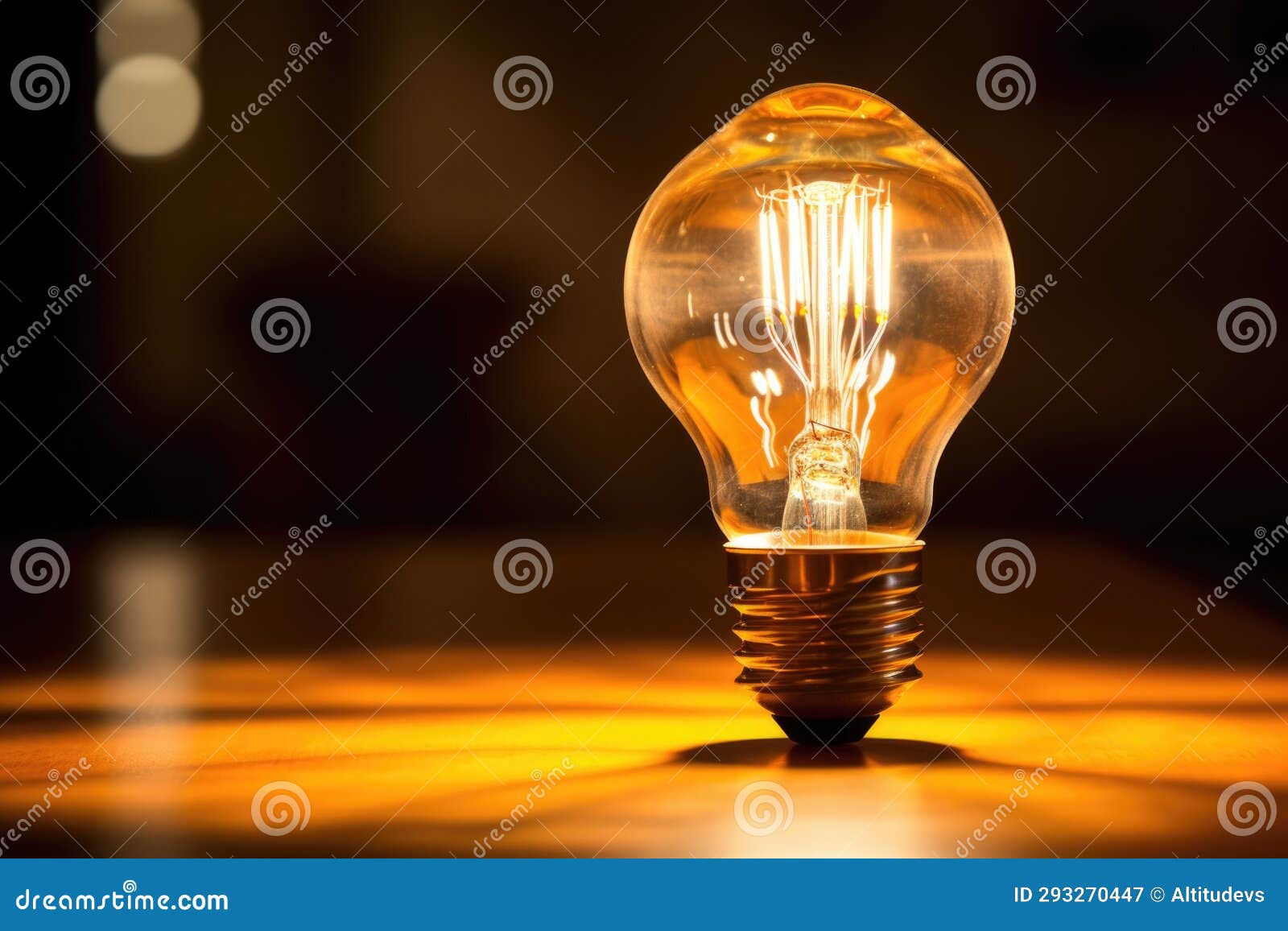Glass Bulb Casting a Focused, Bright Light Stock Image - Image of ...