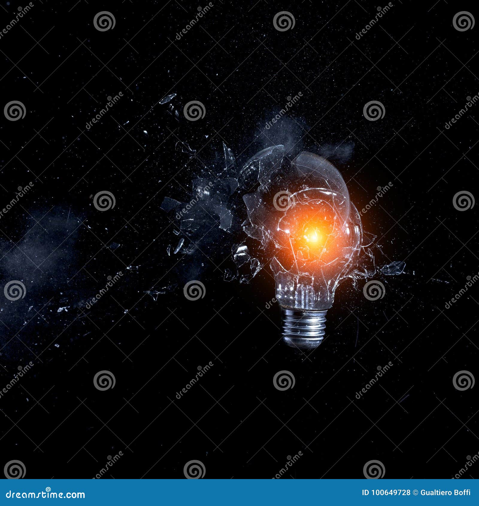 Glass bulb explosion stock photo. Image of blast, damage - 100649728