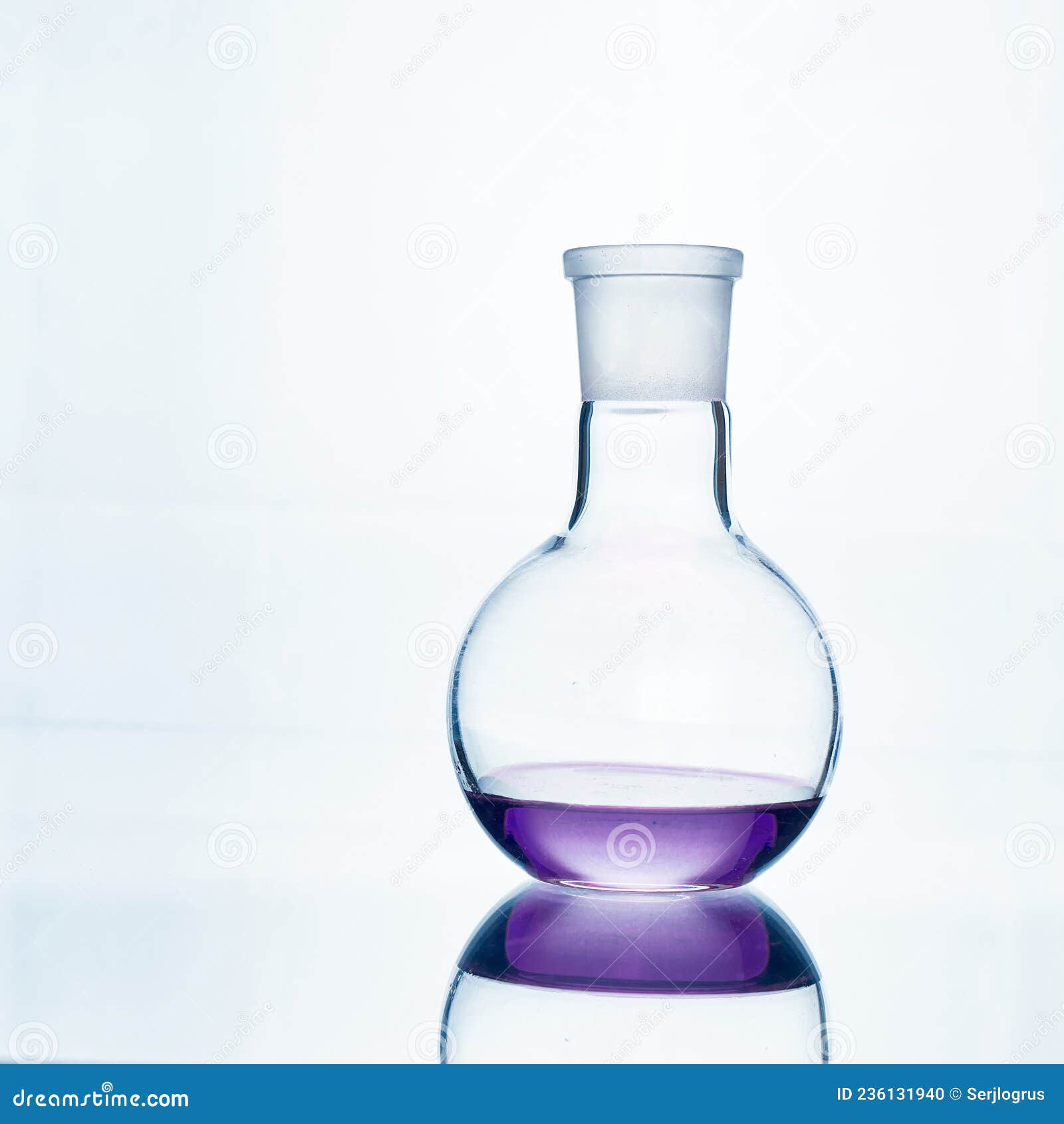 Glass Bulb. Spherical Flask Stock Photo - Image of aqua, body: 236131940