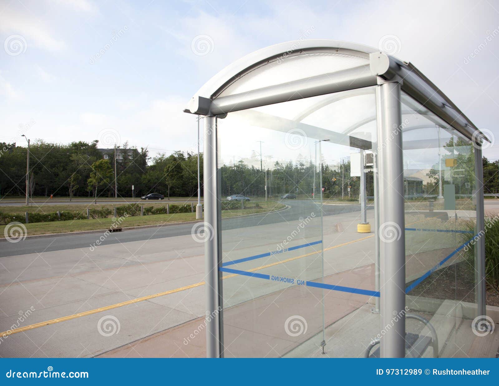 Glass bus stop stock image. Image of modern, stop, blank - 97312989