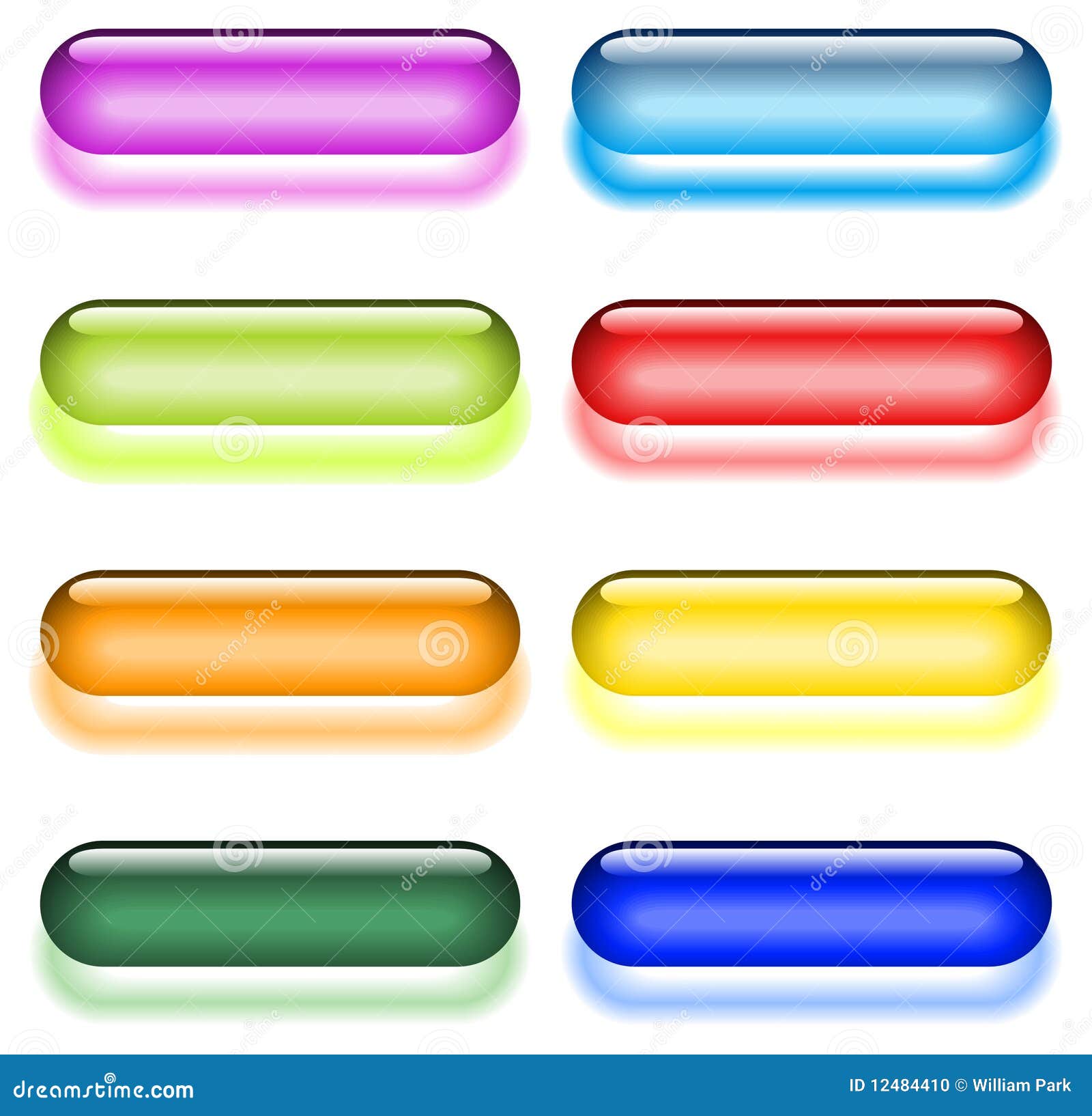 Glass buttons stock vector. Illustration of badge, blank - 12484410