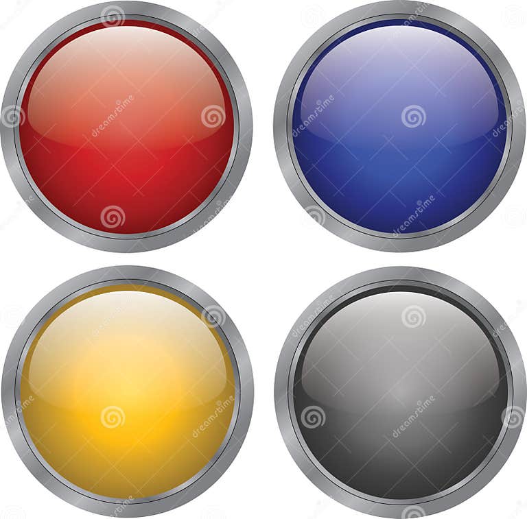 Glass buttons stock vector. Illustration of icon, choice - 17679749