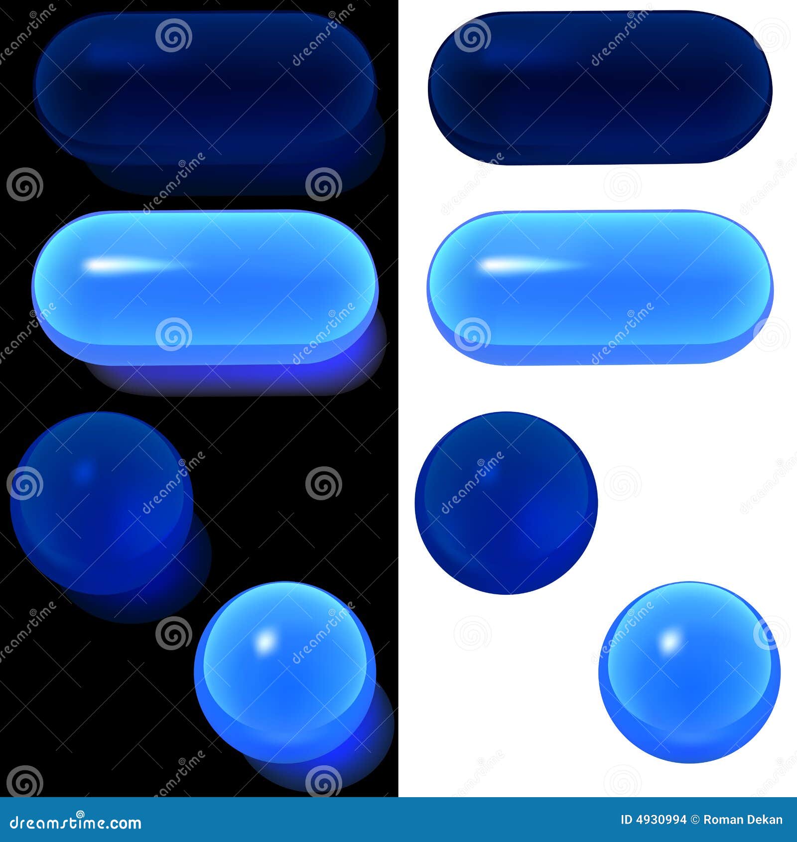 Glass Buttons A3 Set stock vector. Illustration of clip - 4930994